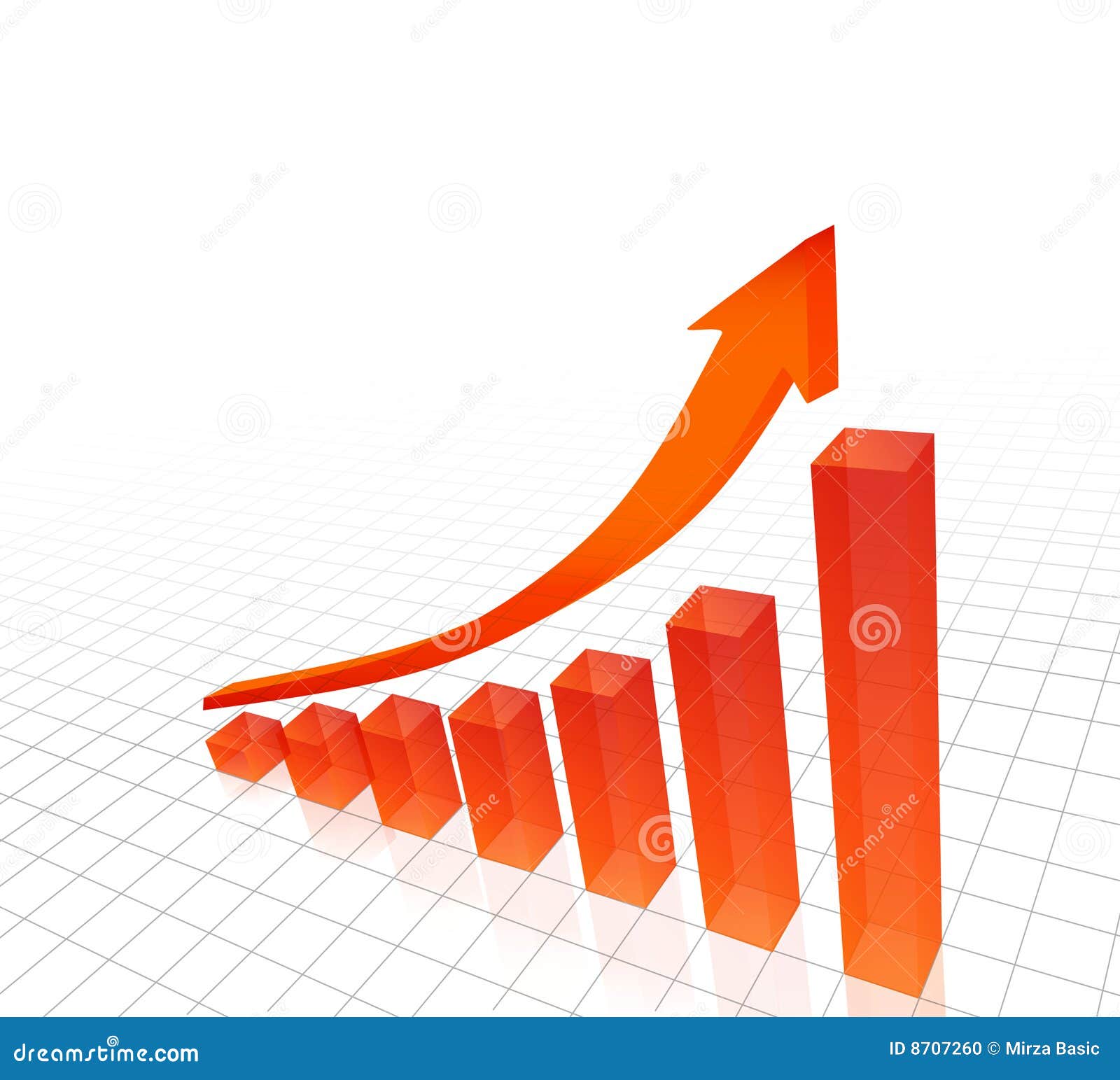 3d Vector of Rising Red Bar Chart with Arrow Stock Vector ... 3d Vector of Rising Red Bar Chart with Arrow Stock Vector ...