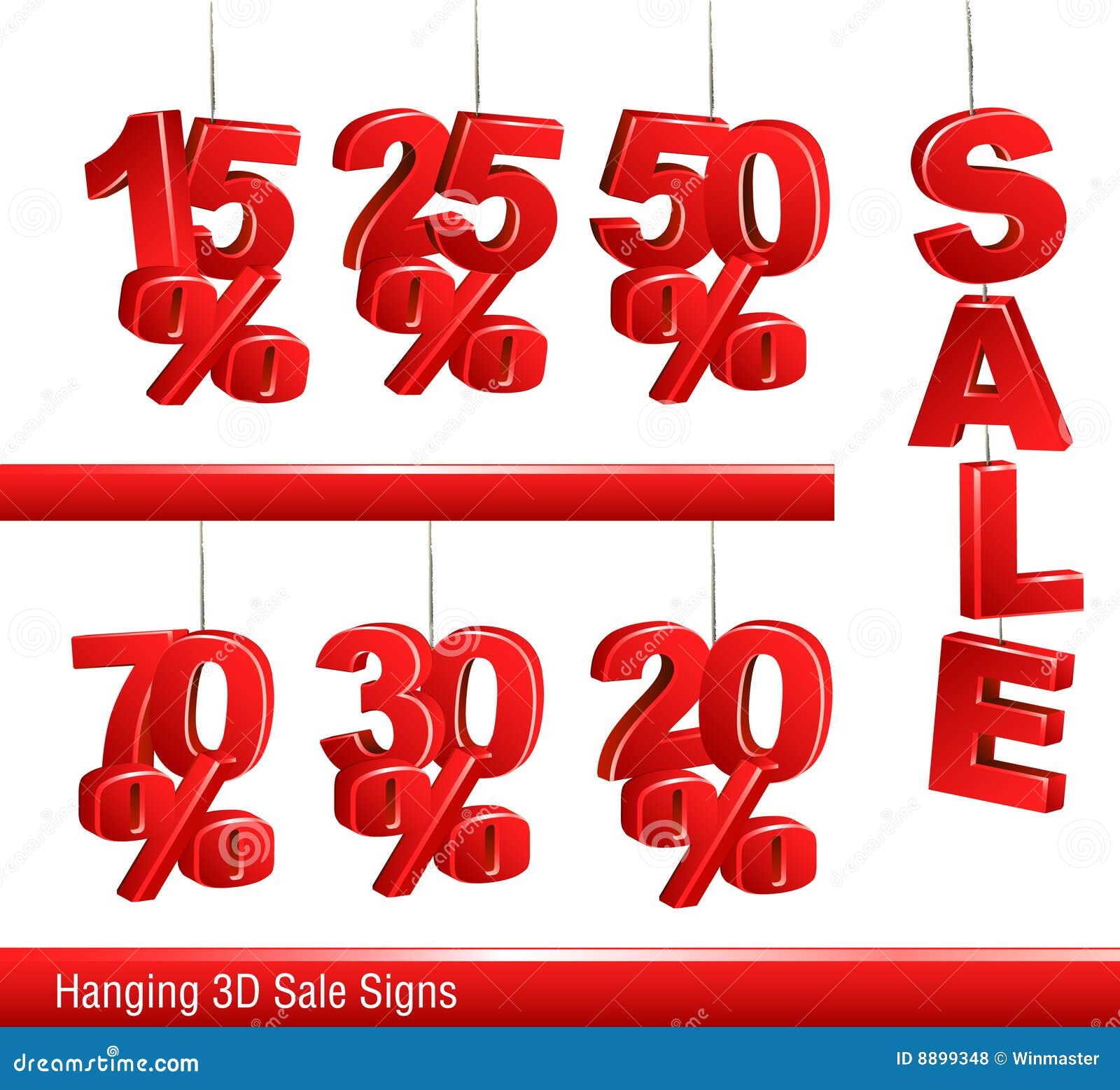 3d vector sale signs stock vector. Illustration of sign - 8899348