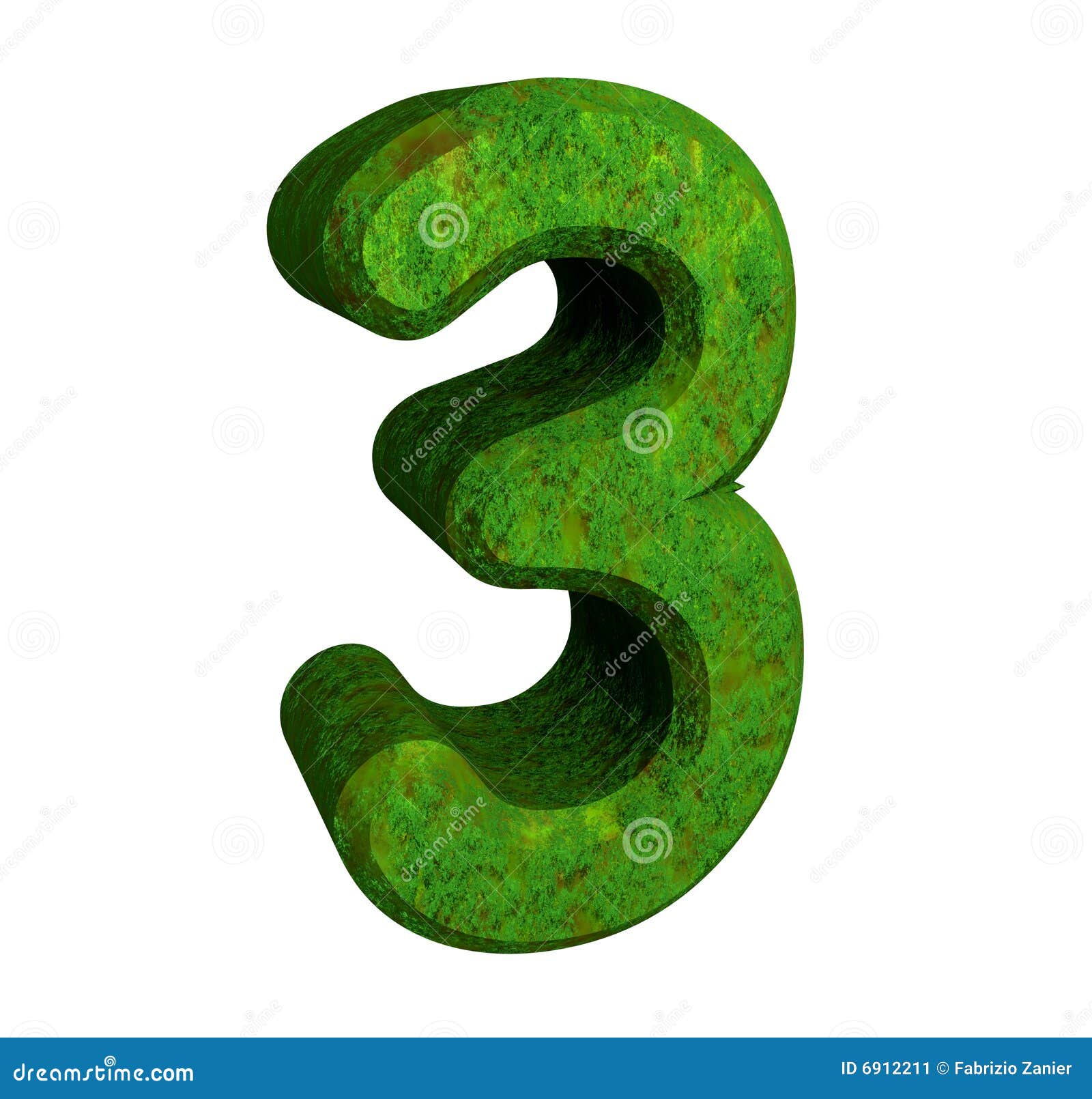 3d verde del número 3 stock de ilustración. Ilustración de ciudad - 6912211