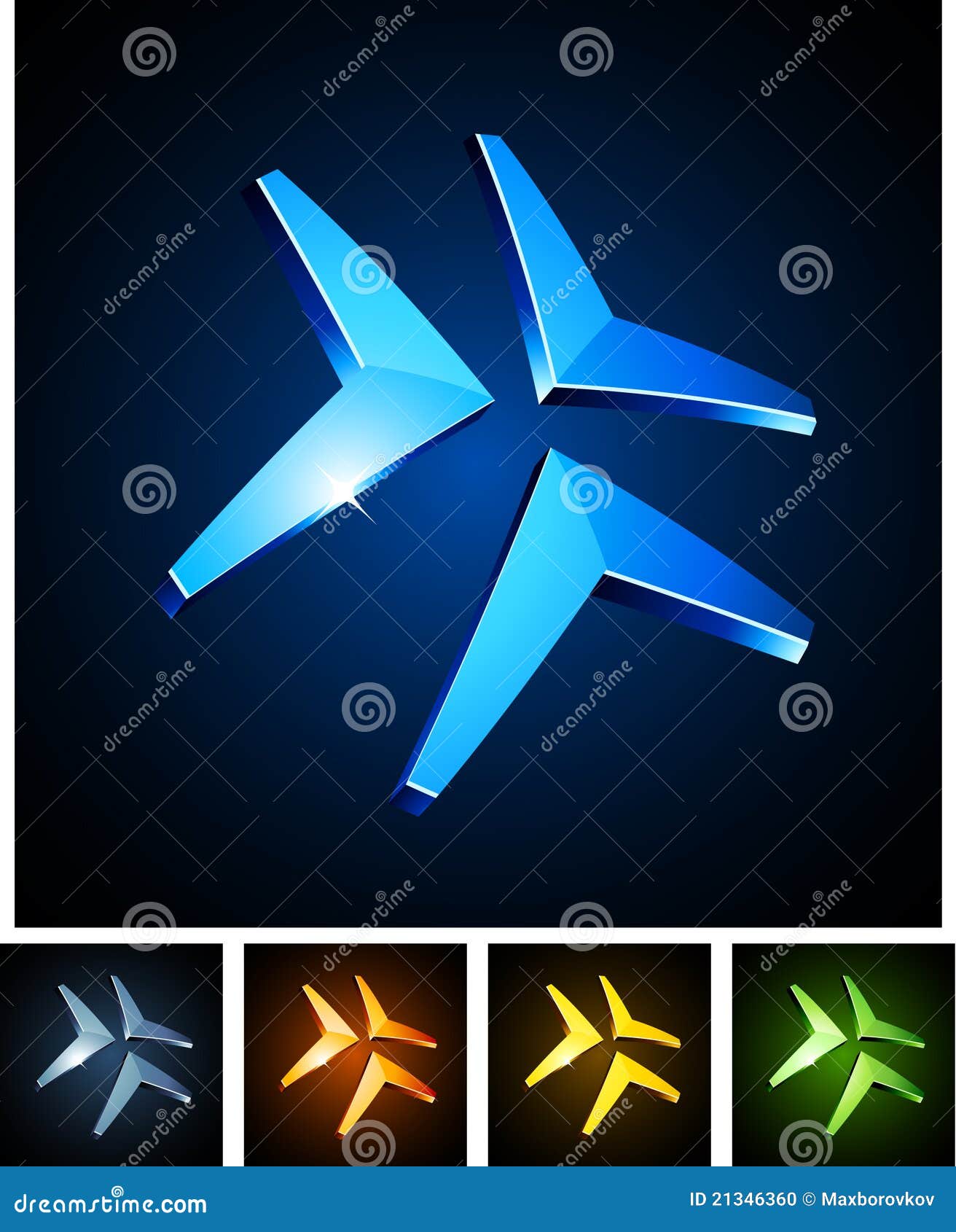 3d vibrant emblems. stock vector. Illustration of logo - 21346360