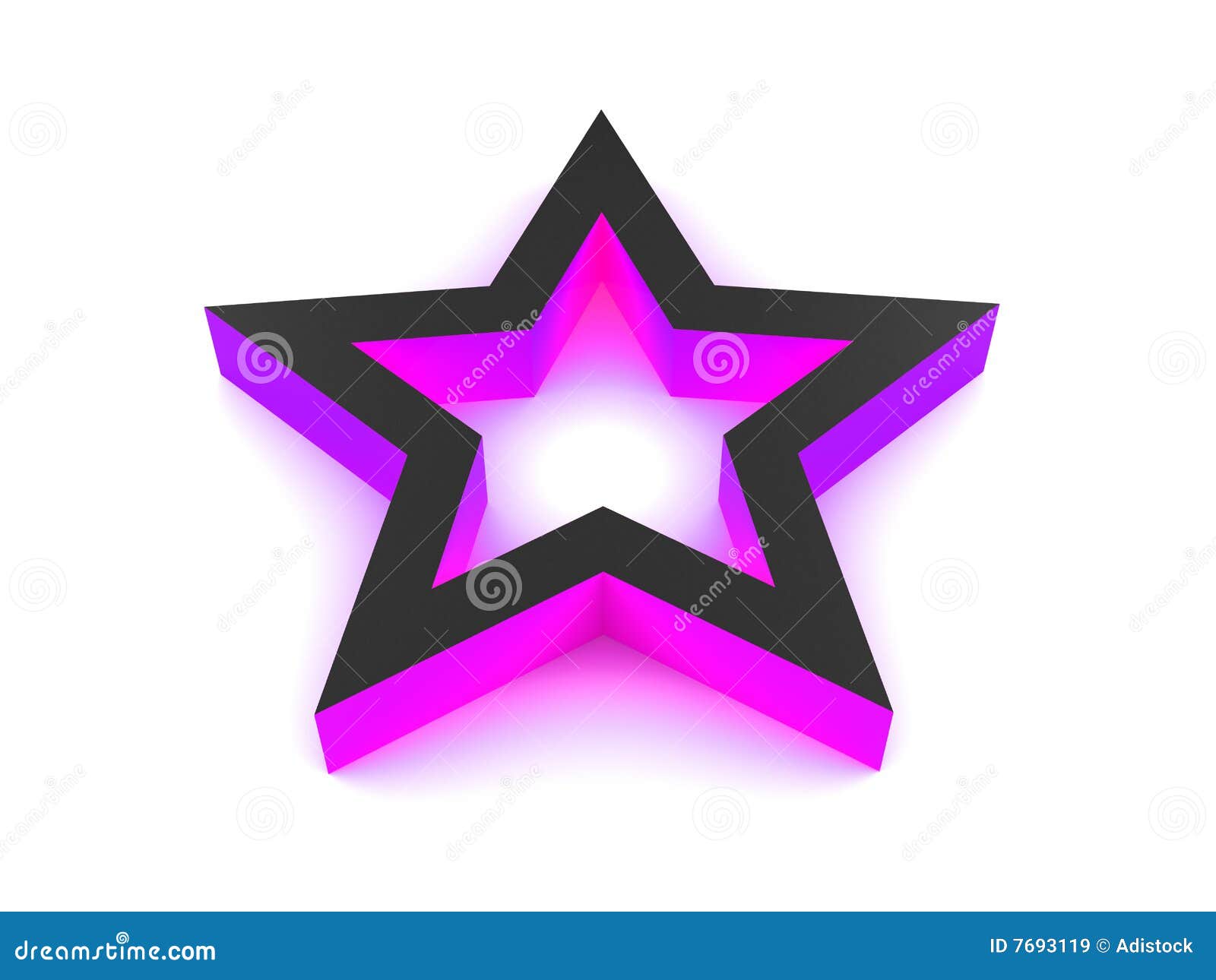 3D Violet Star stock illustration. Illustration of graphic - 7693119