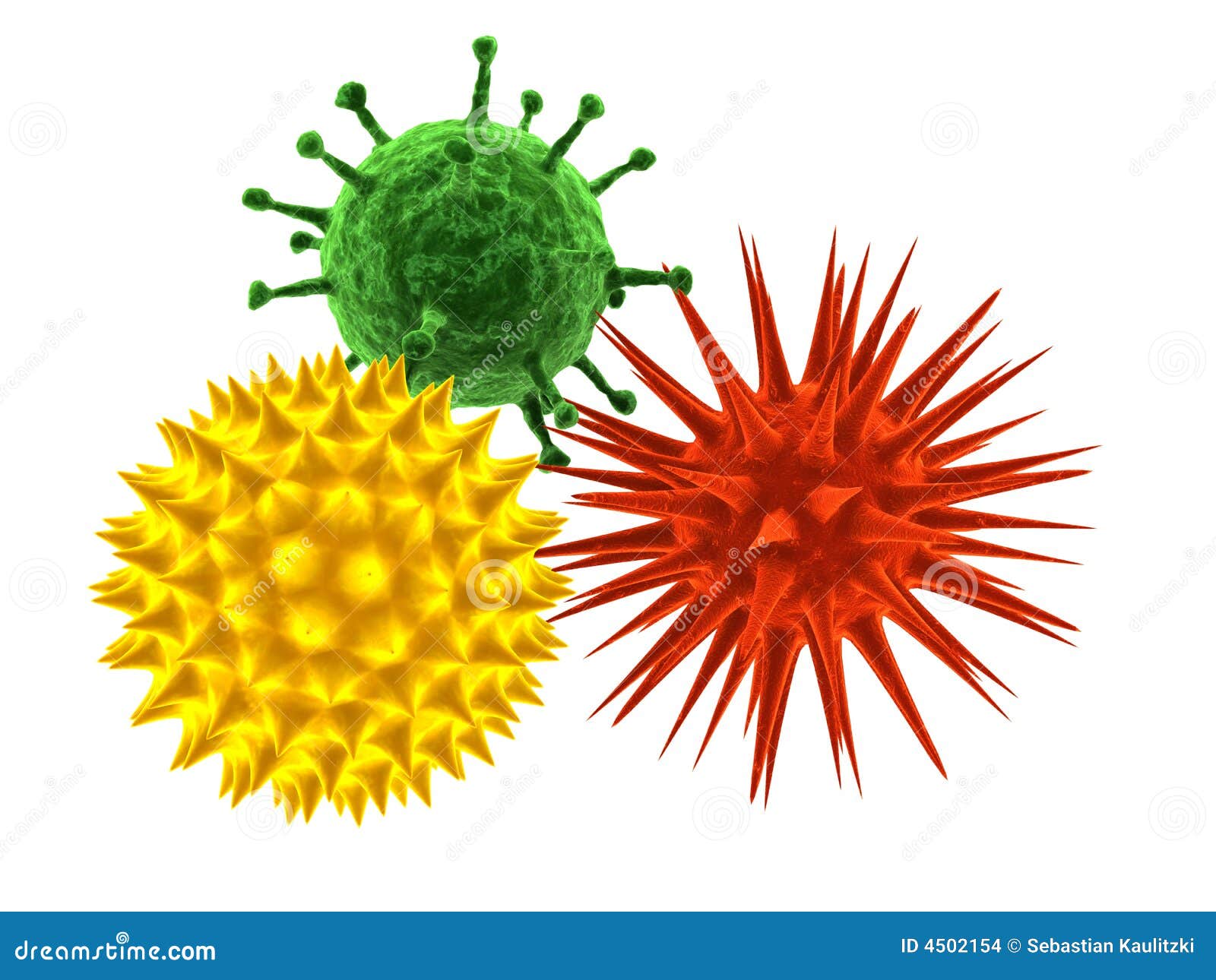 3d virus stock illustration. Illustration of cancer, render - 4502154