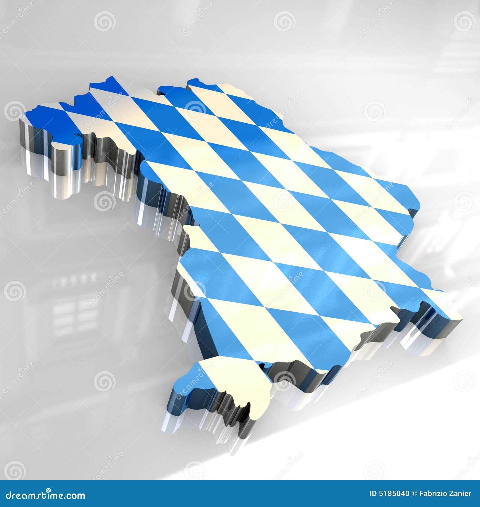 3d vlagkaart van Beieren stock illustratie. Illustration of banier ...