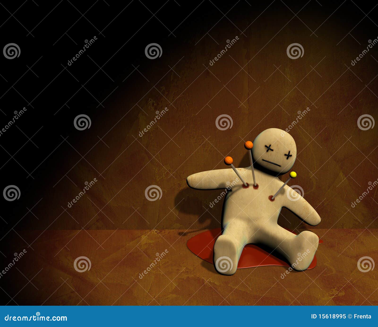 3d voodoopop stock illustratie. Illustration of verschrikking - 15618995