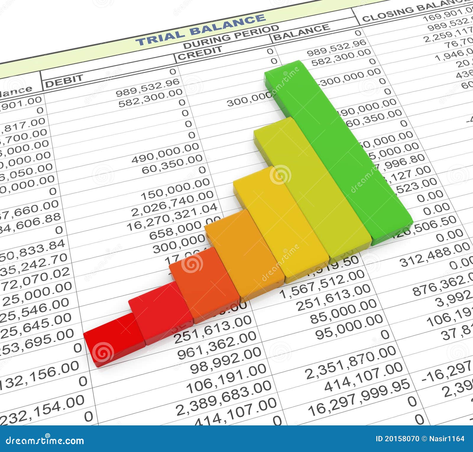 3d Vooruitgangsstaaf Op Proefbalans Stock Illustratie - Illustration of ...