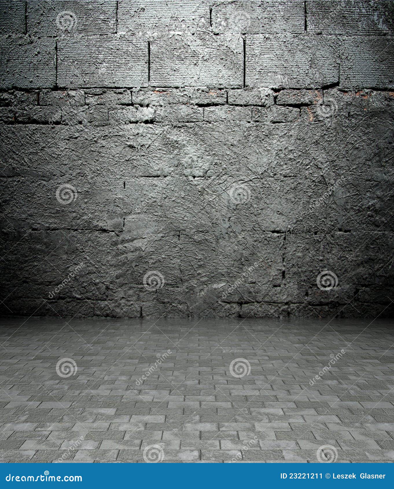 3d Wall with Brick Texture, Empty Interior Stock Image - Image of plain ...