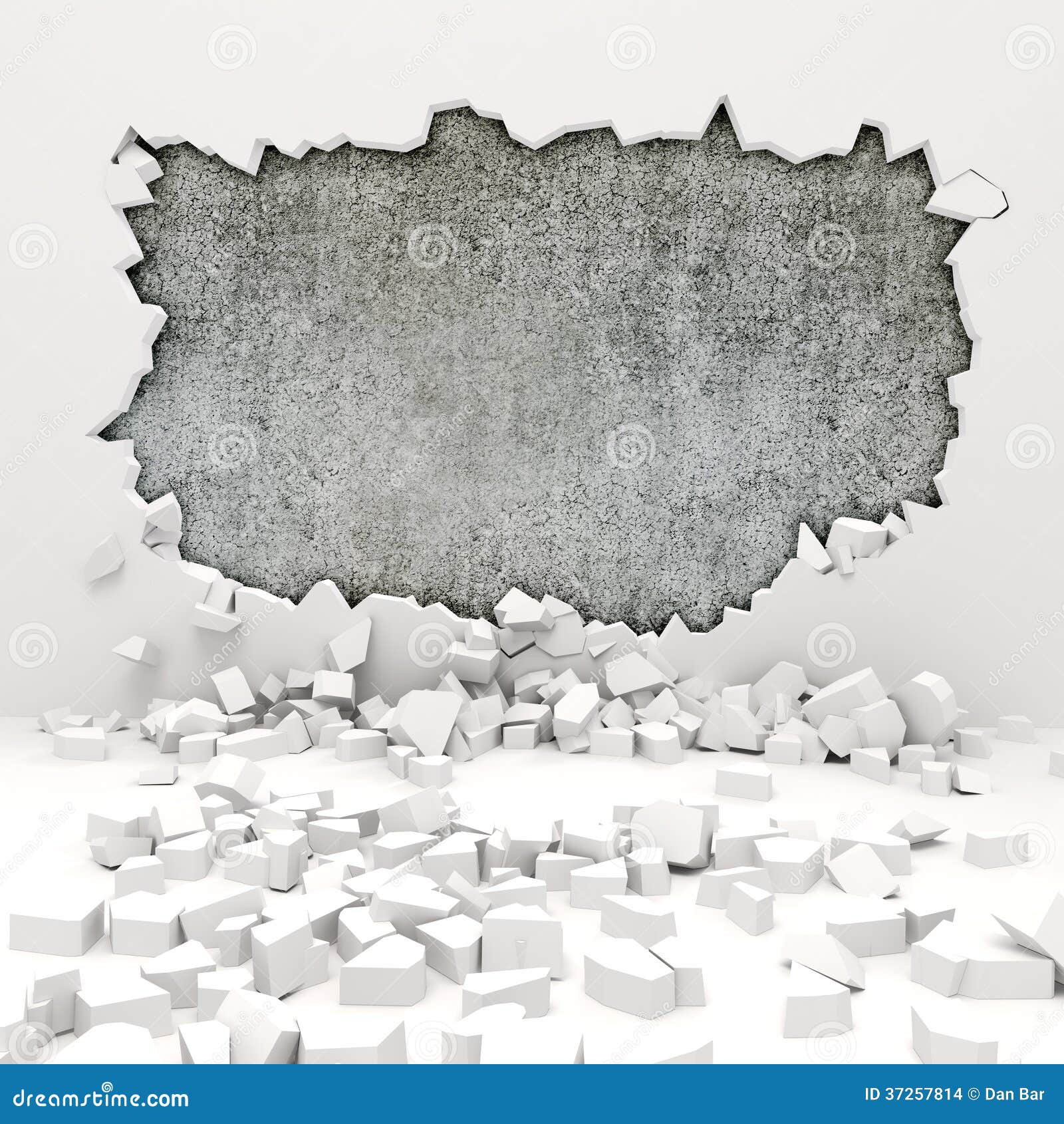 3d wall destruction stock illustration. Illustration of empty - 37257814