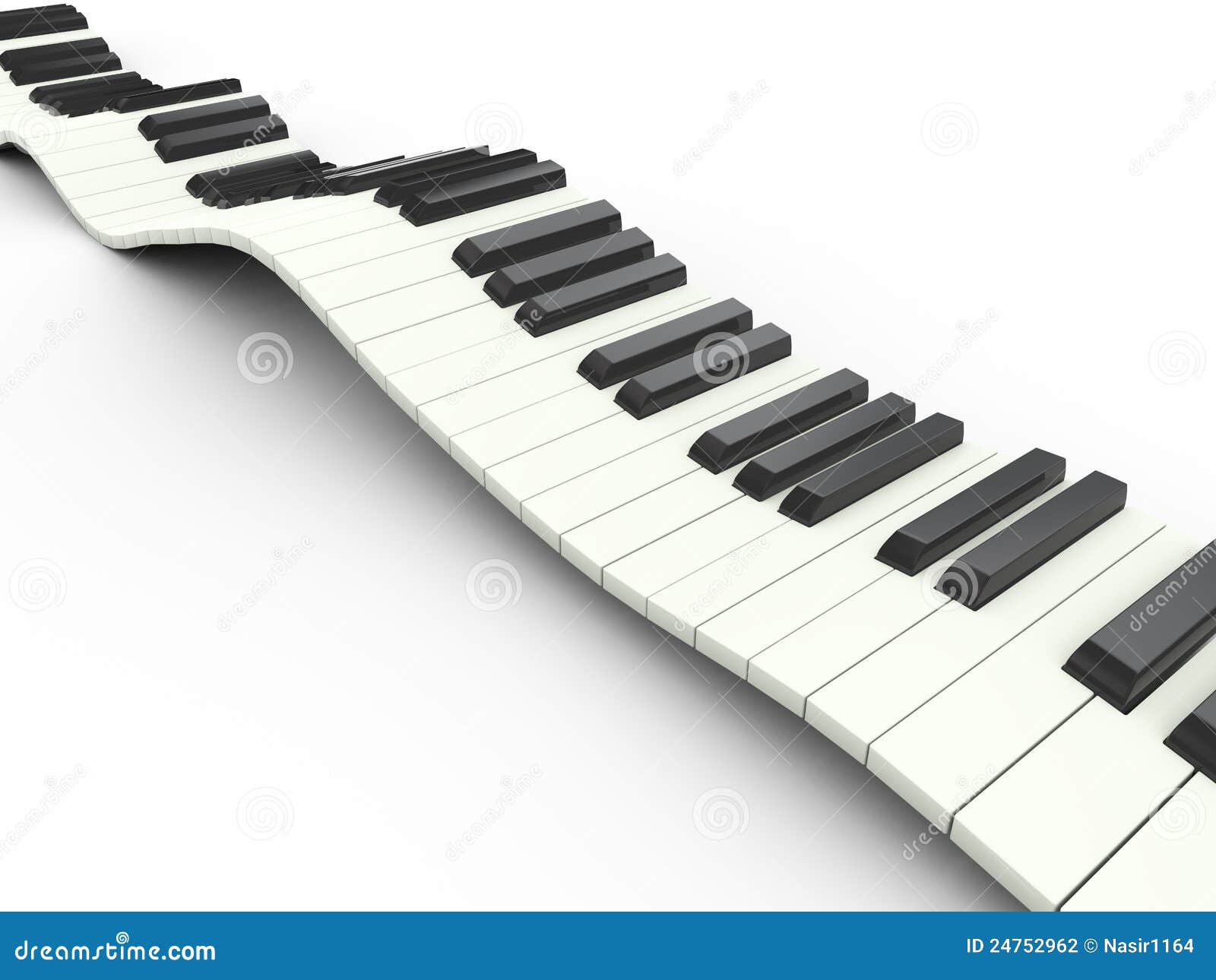 3d wavy keyboard stock illustration. Illustration of classical - 24752962