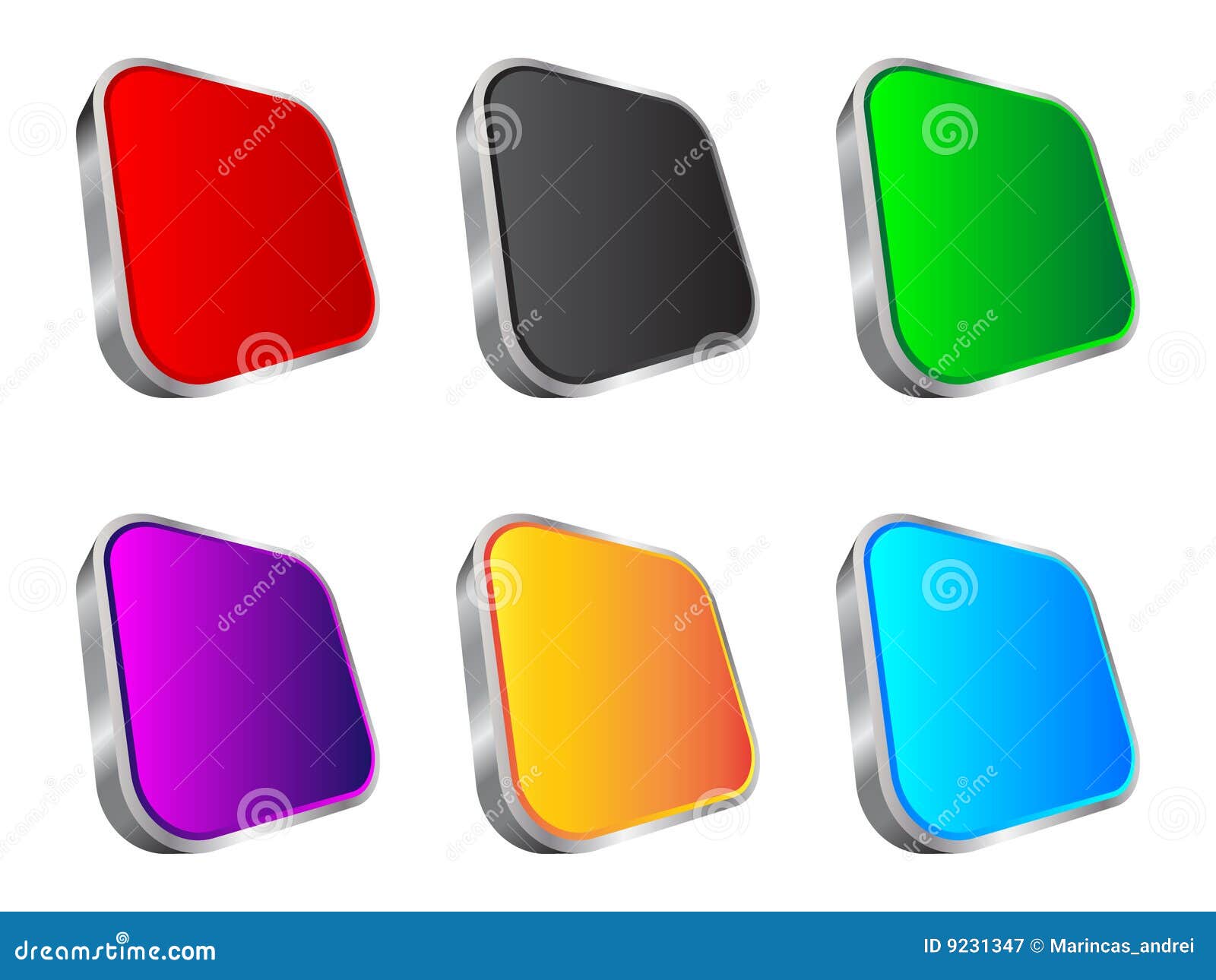 3d web buttons stock vector. Illustration of gradient - 9231347
