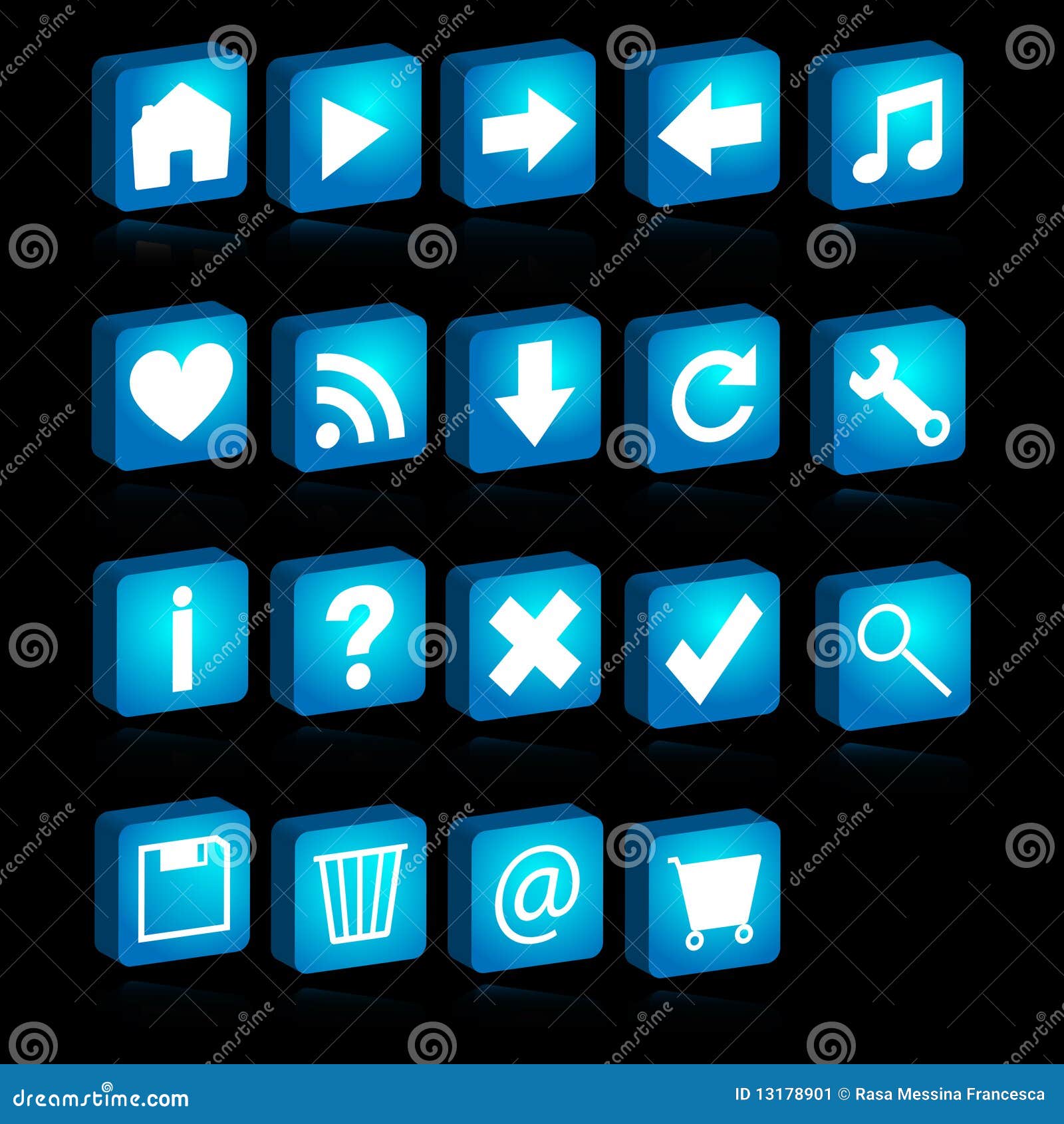 3D web icons stock vector. Illustration of information - 13178901