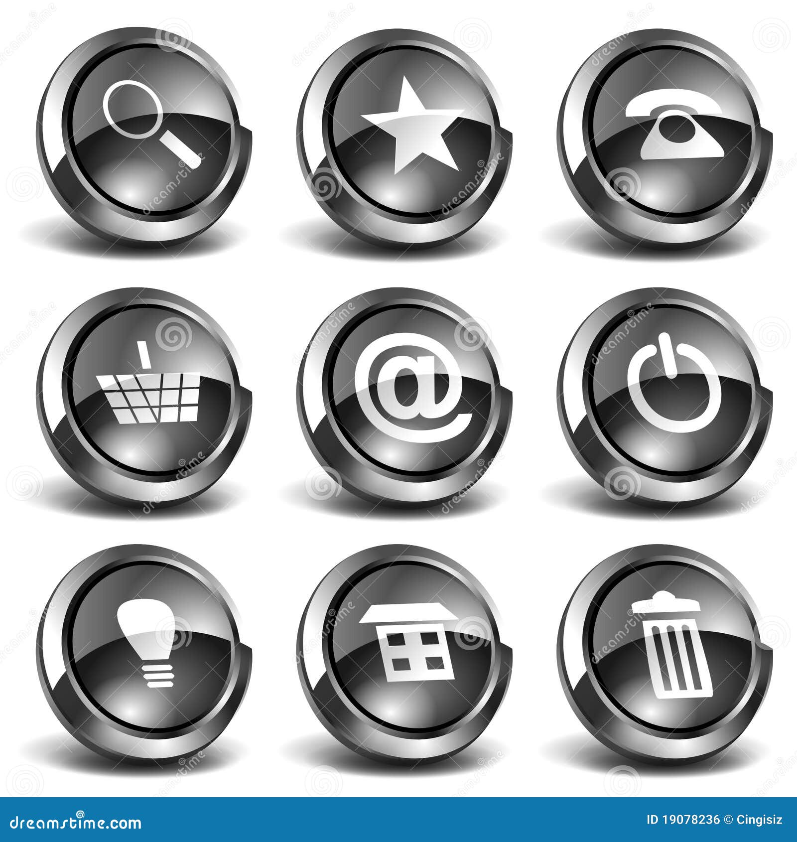 3D Web Icons stock illustration. Illustration of bulb - 19078236