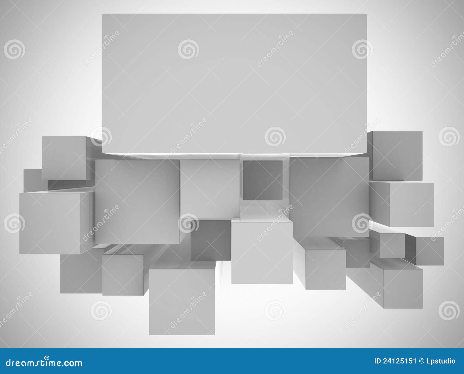 3d White Abstract Background - Render Illustration Stock Illustration ...