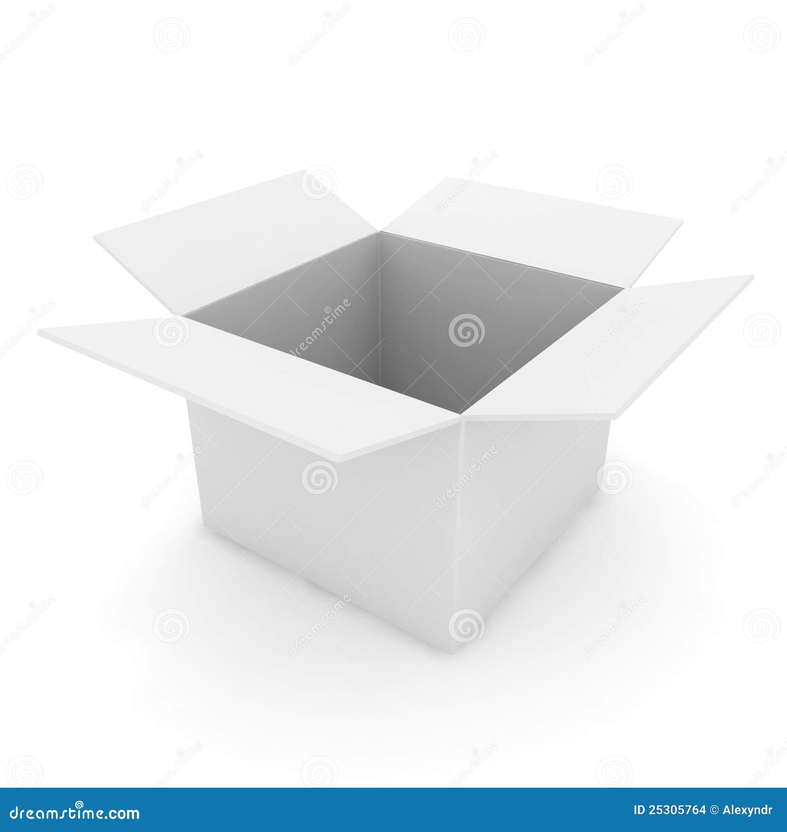 3d white box opened stock illustration. Illustration of buying - 25305764