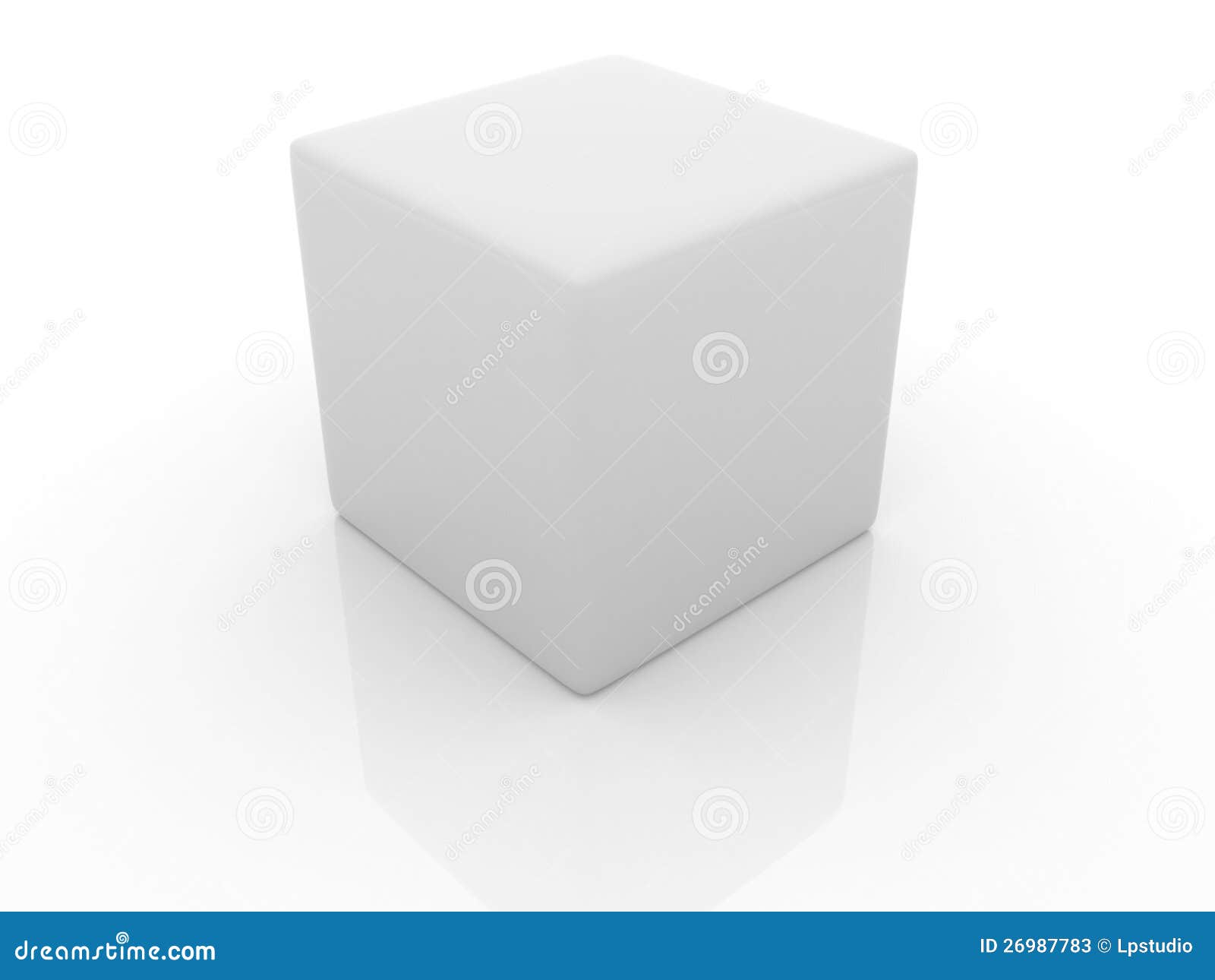3d white cube. stock illustration. Illustration of carton - 26987783