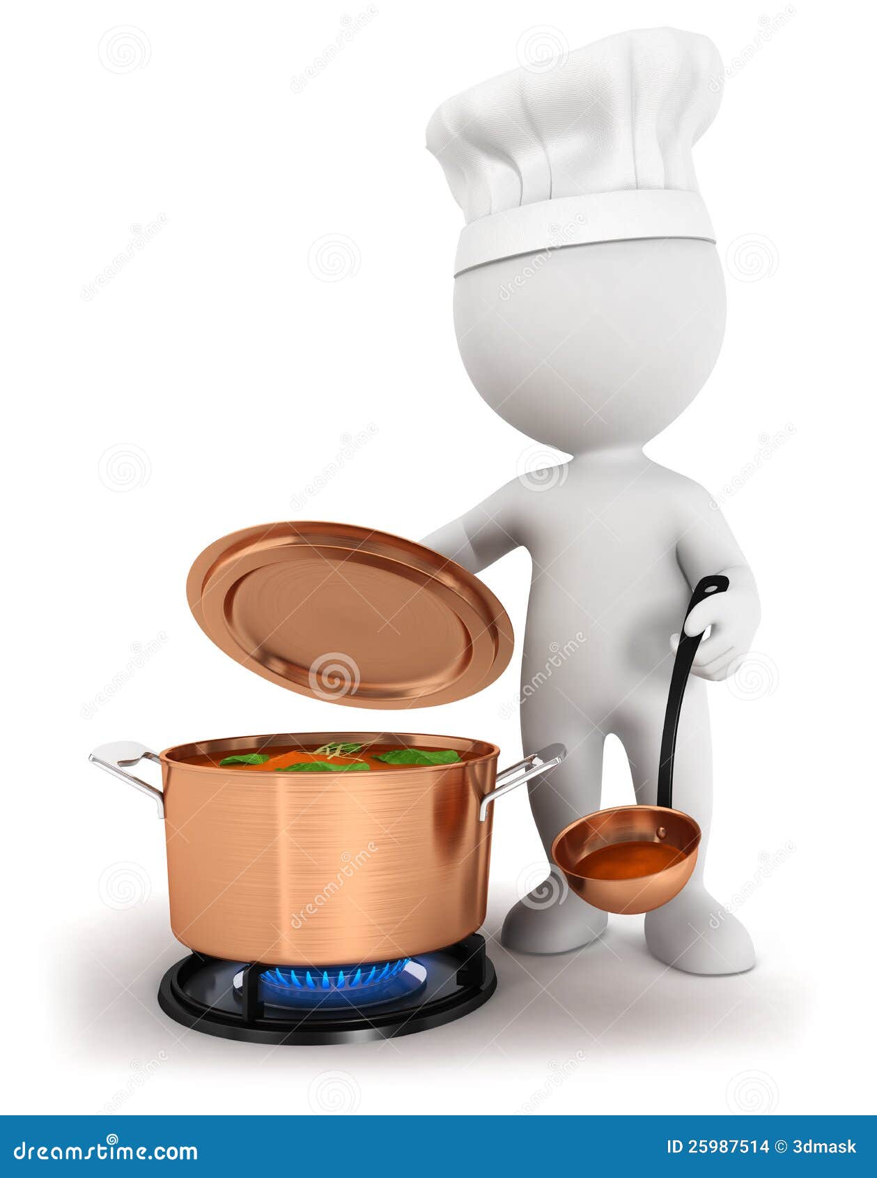 3d White People Cooking Stock Images - Image: 25987514