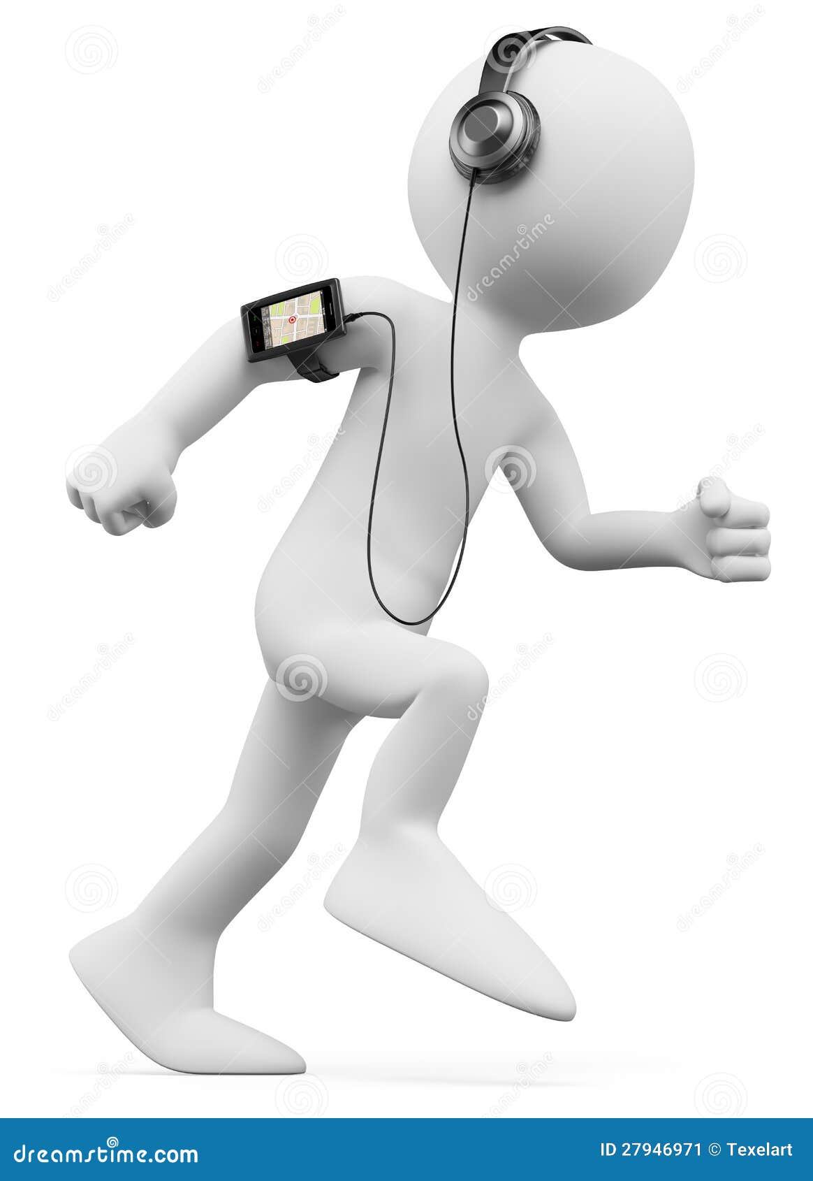 3D White People. Man Jogging Royalty-Free Stock Photo | CartoonDealer ...