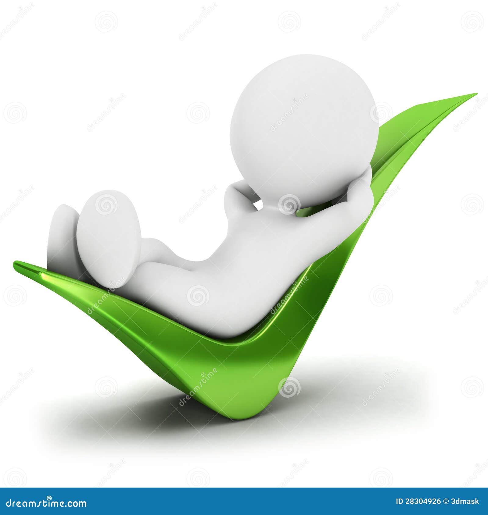 3d White People Relaxed On A Check Mark Royalty-Free Stock Image ...