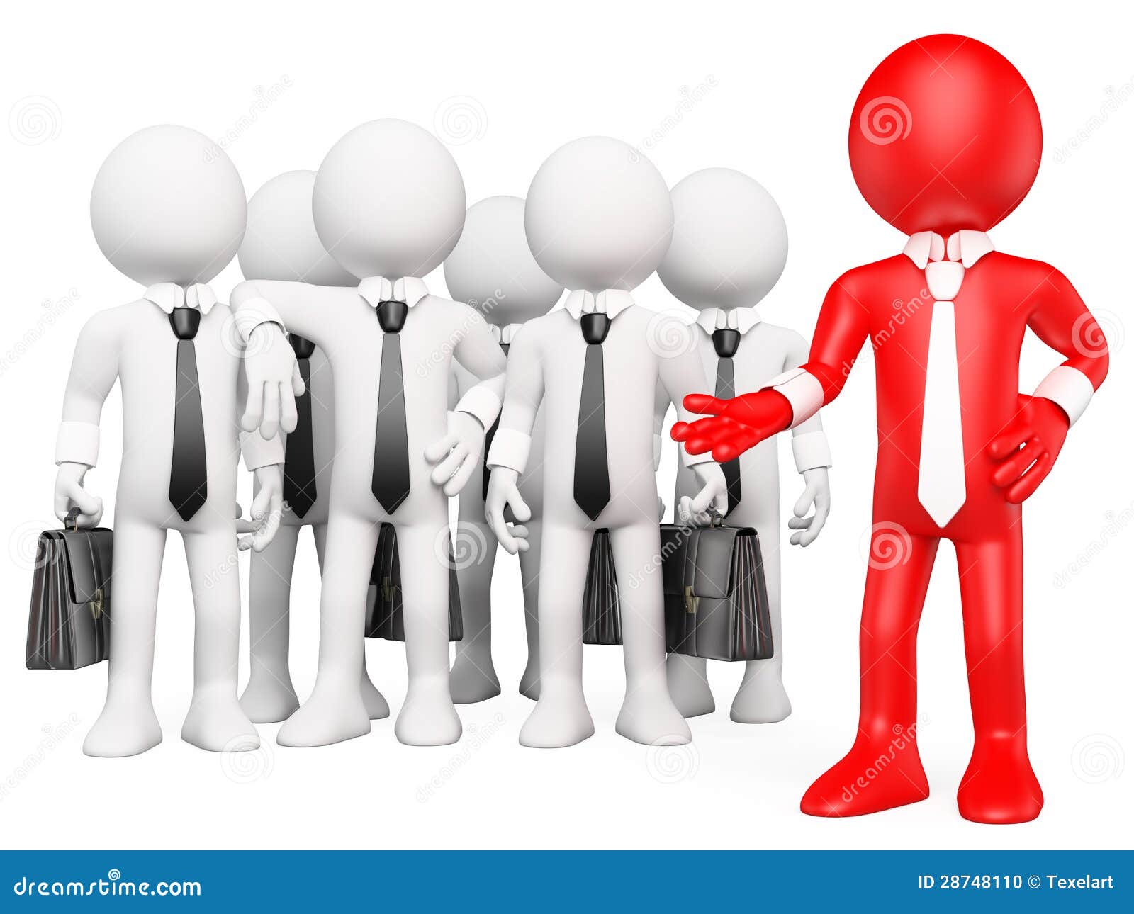 3D White People. Work Team Stock Photo - Image: 28748110