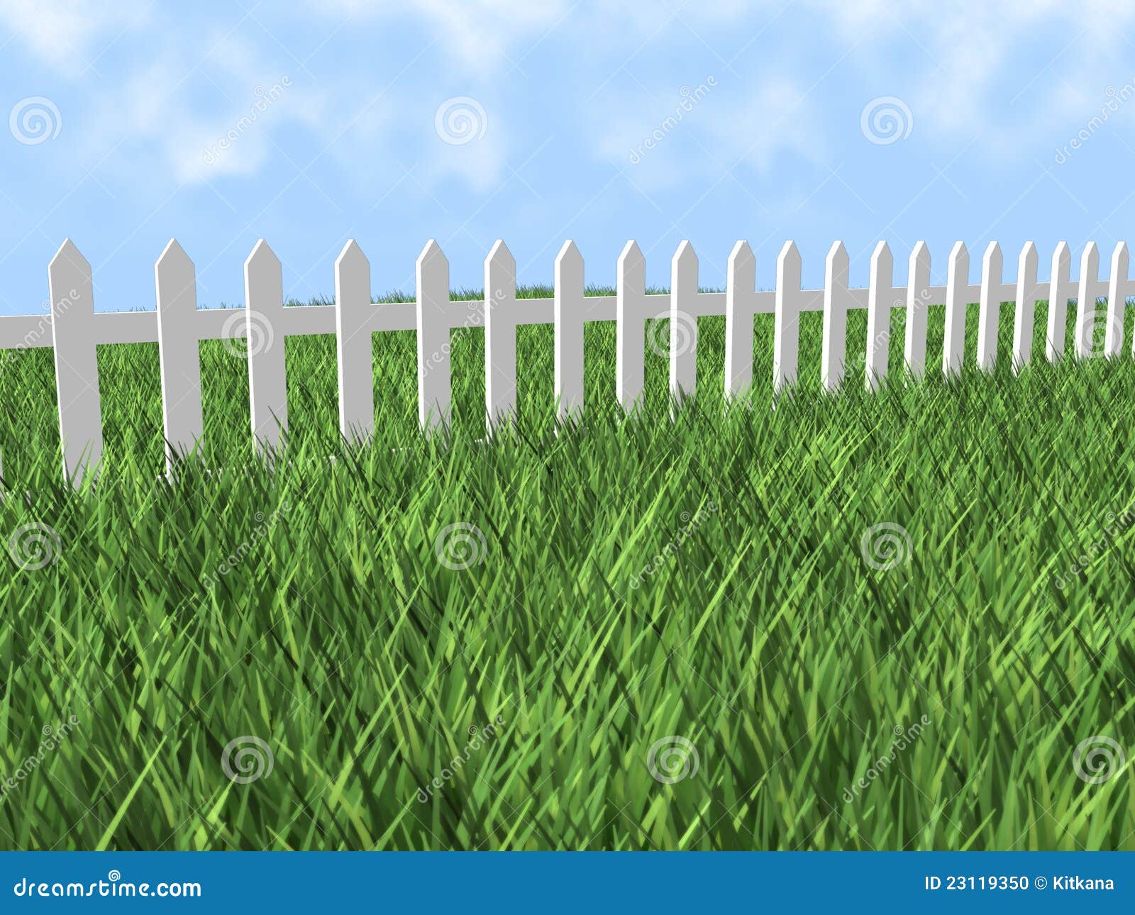 White Picket Fence Cartoon Vector | CartoonDealer.com #21163493