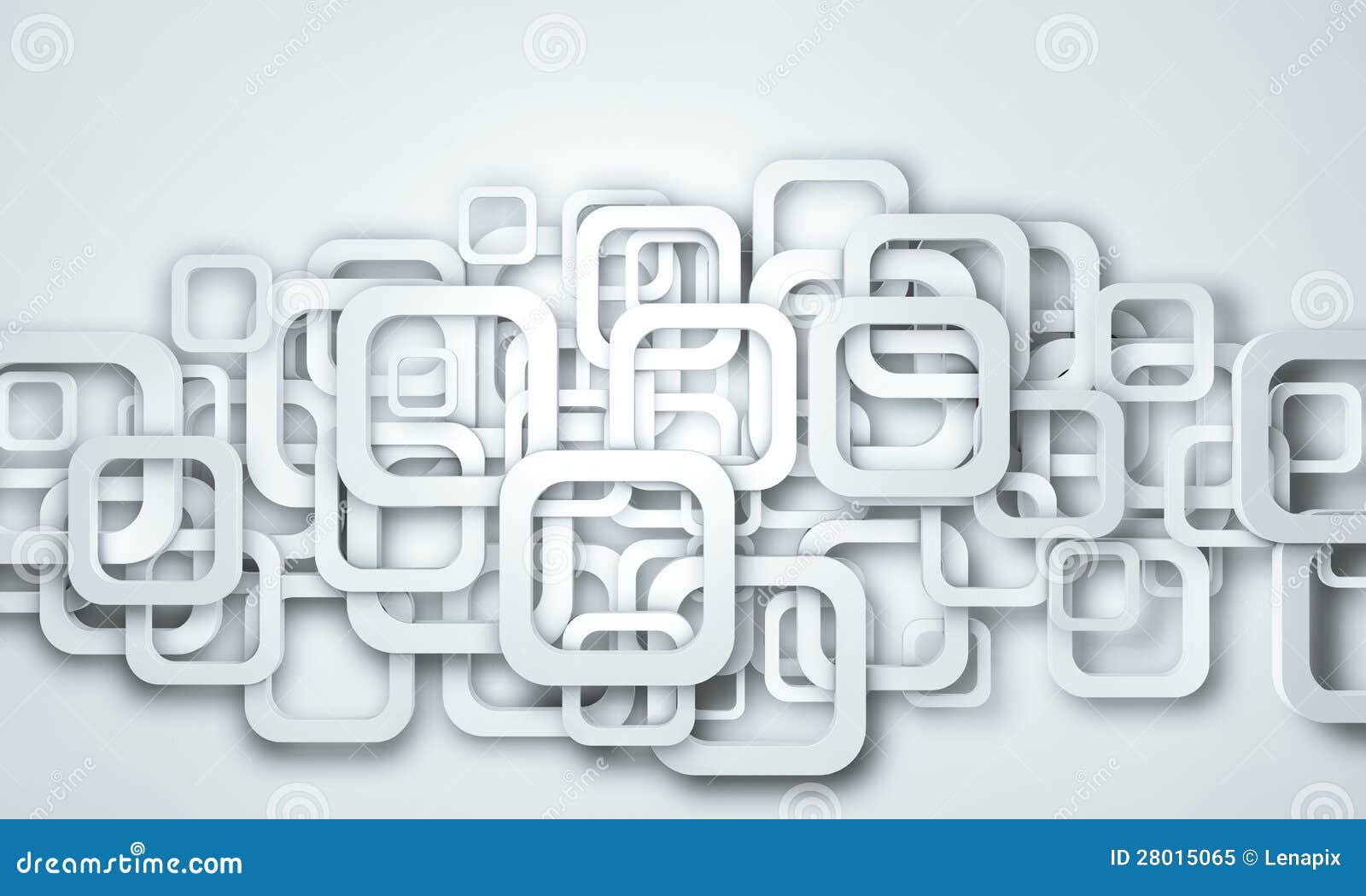 3D white rounded sqares stock illustration. Illustration of detail ...