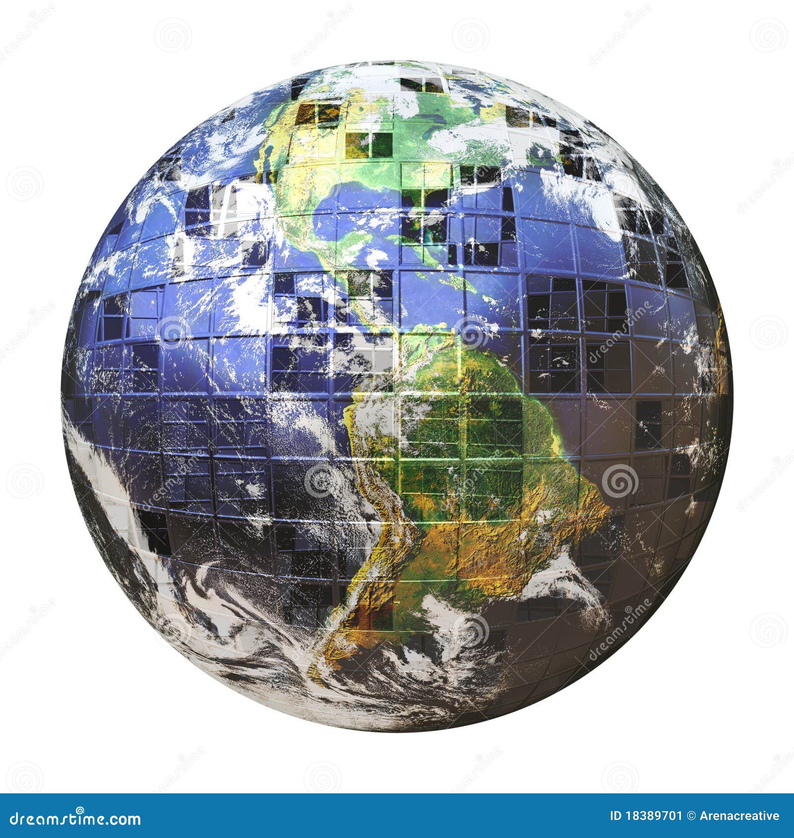 3D Wire Frame Earth Sphere stock illustration. Illustration of ...
