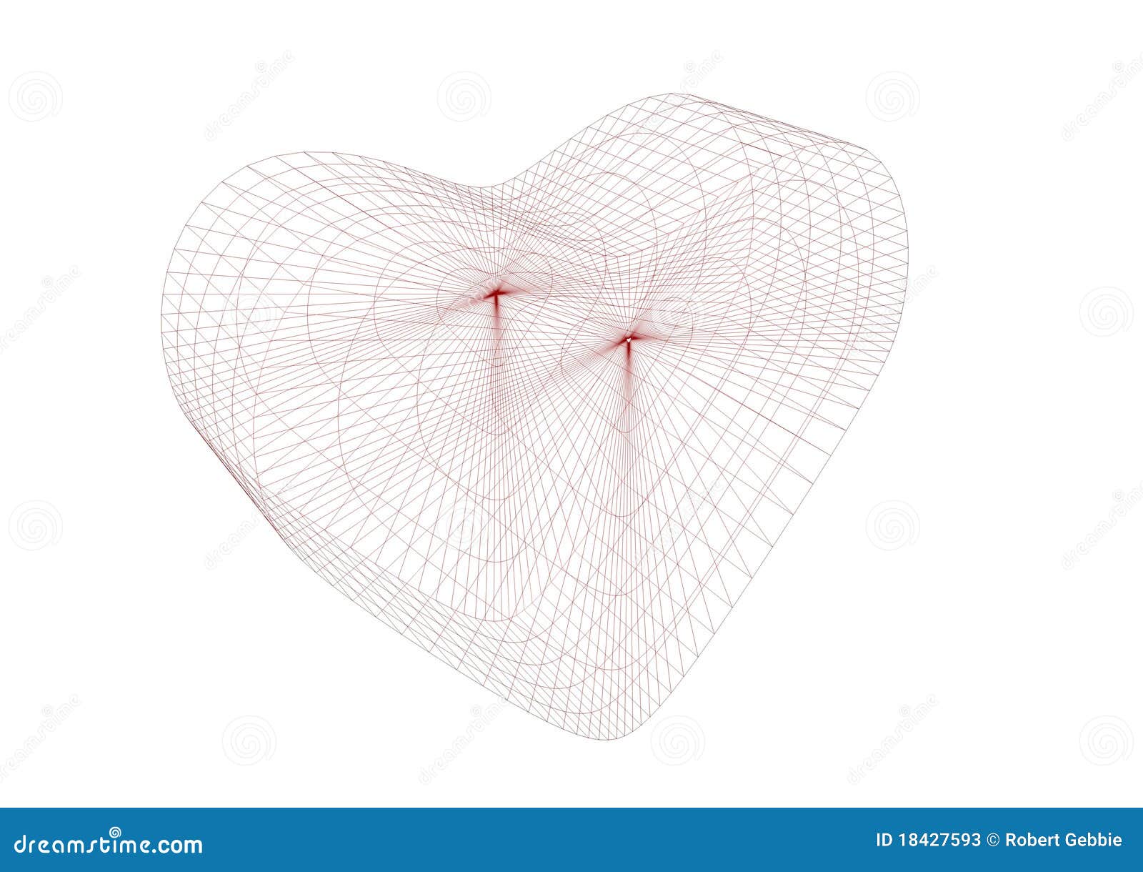 3D Wire Frame Heart stock illustration. Illustration of love - 18427593