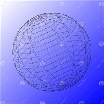 3d wired sphere () stock vector. Illustration of wire - 10607510