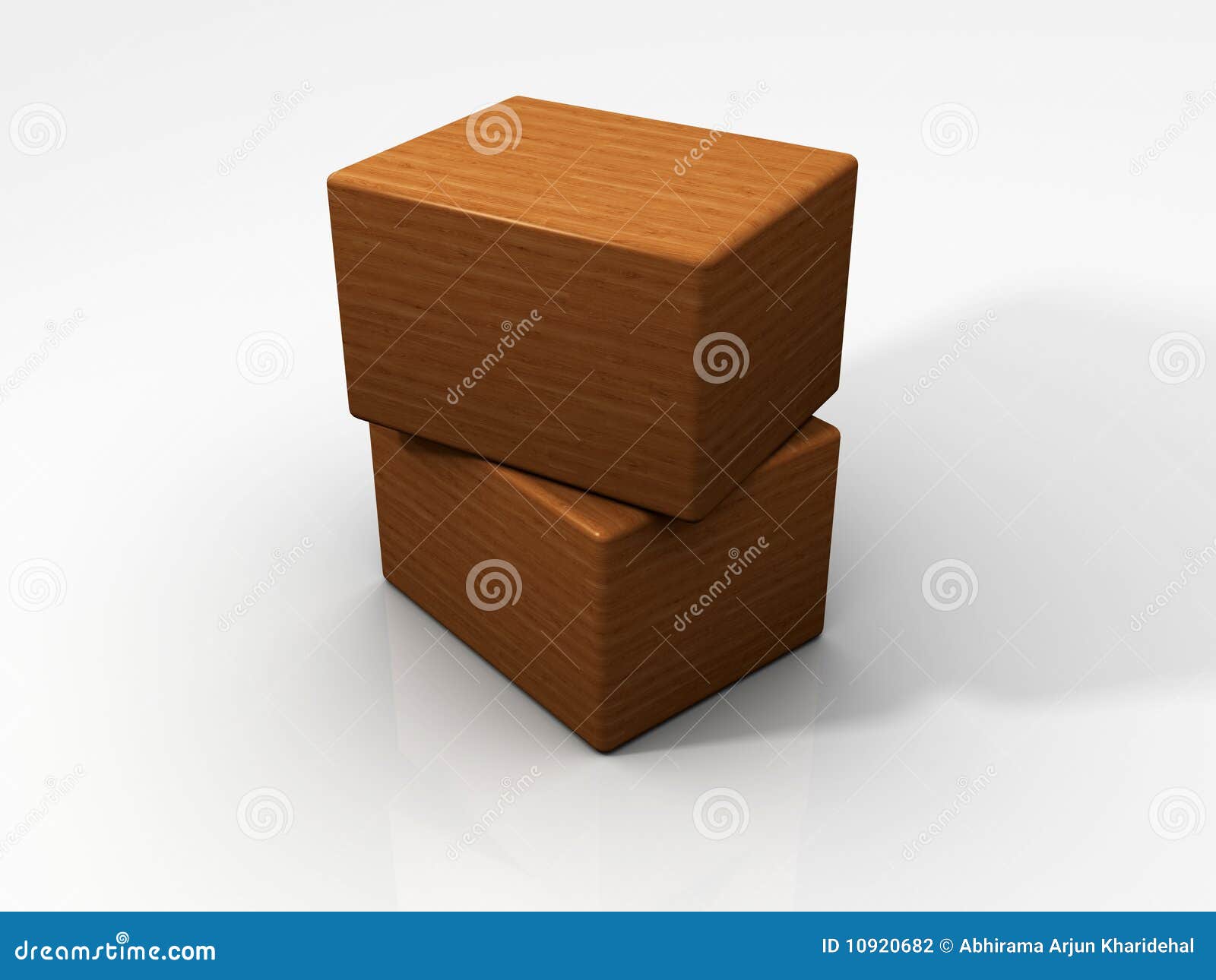 3D Wooden Box stock illustration. Illustration of crate - 10920682