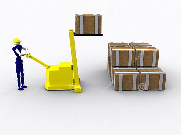 3d Worker stock illustration. Illustration of facility - 219536