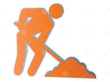 3d worker icon stock vector. Illustration of icon, isolated - 7250576