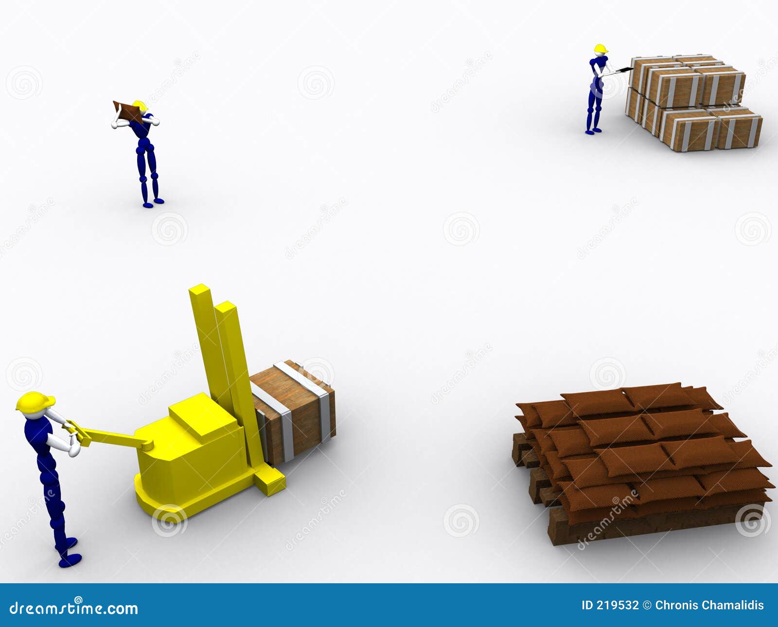 3d Workers vol 5 stock illustration. Illustration of market - 219532