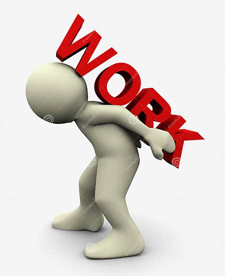 3d working man stock illustration. Illustration of help - 23742501