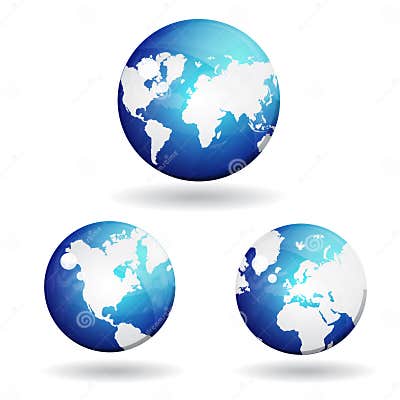 3d World Globe Map Vector Icon Stock Vector - Illustration of concept ...