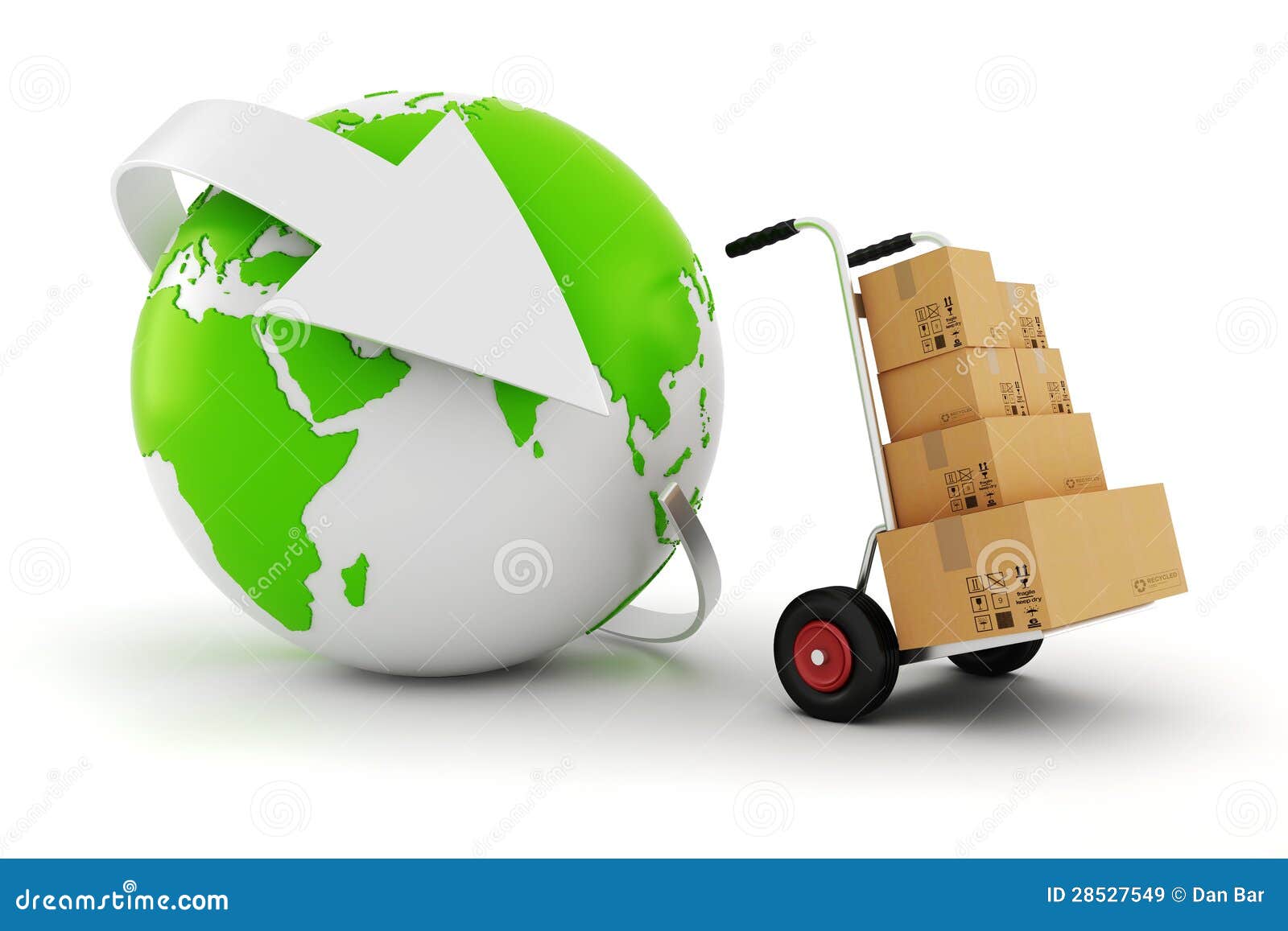 3d World Wide Commerce Concept Stock Illustration - Illustration of ...