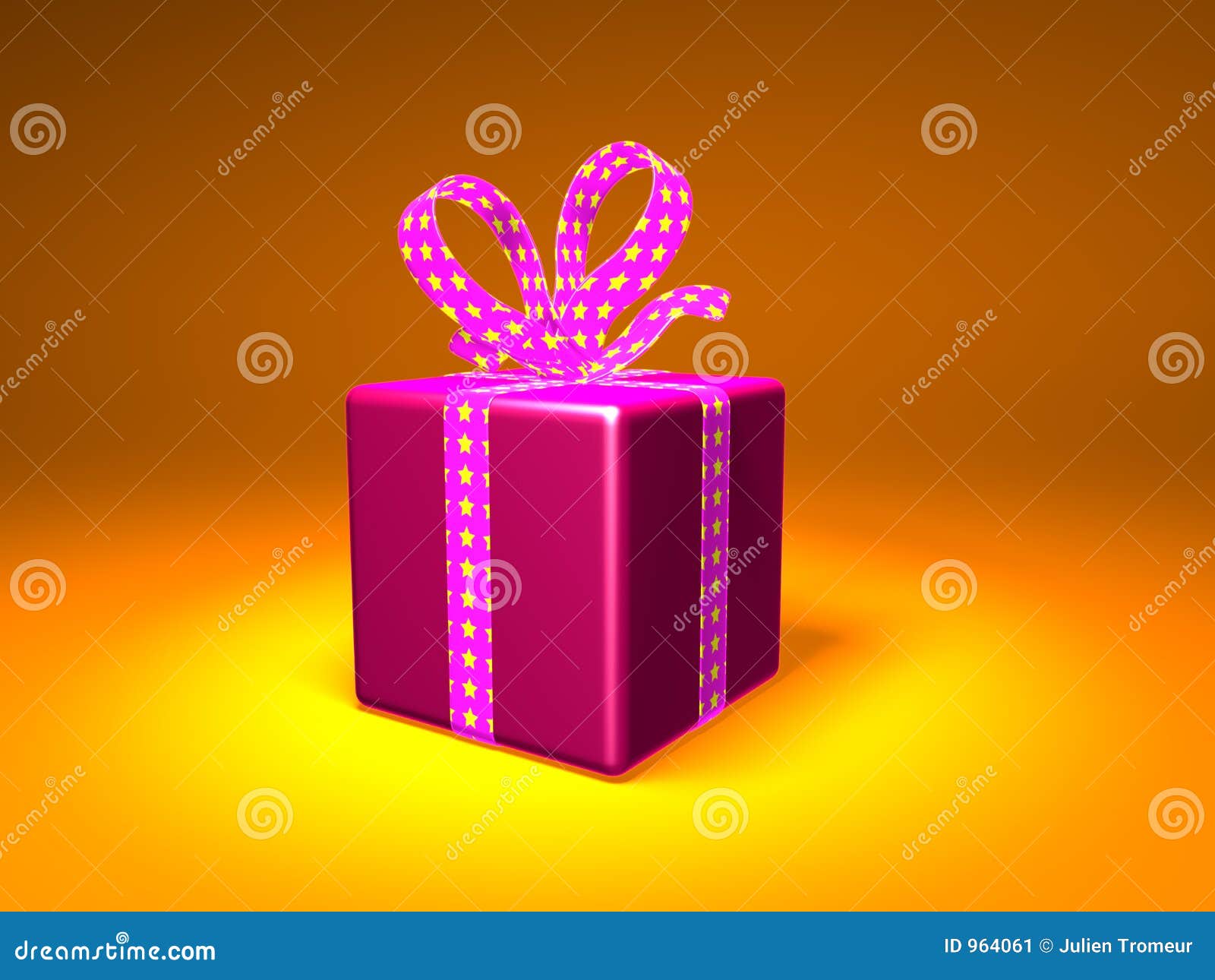 3D wrapped gift stock illustration. Illustration of shop - 964061
