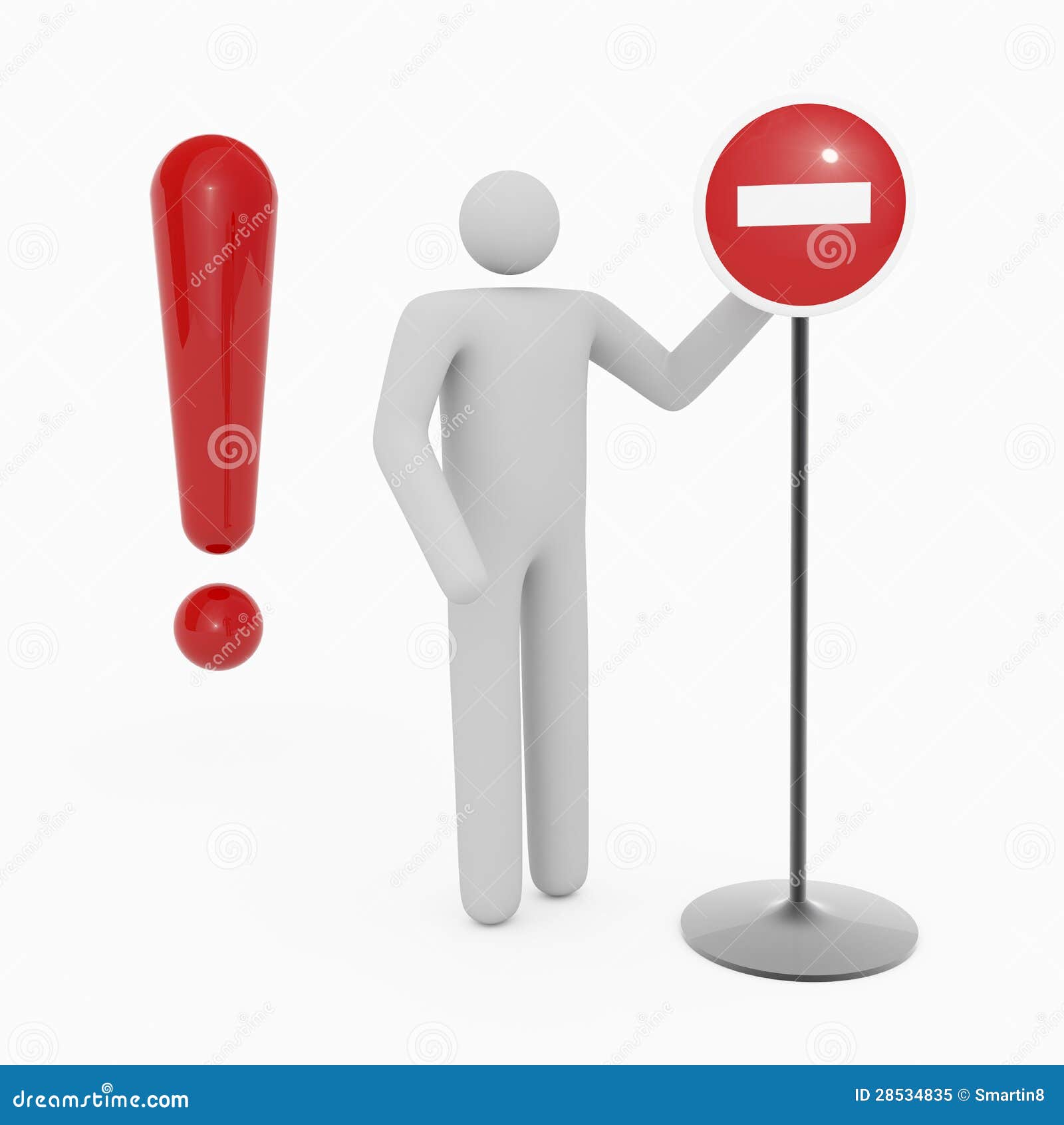 3D wrong stock illustration. Illustration of warning - 28534835