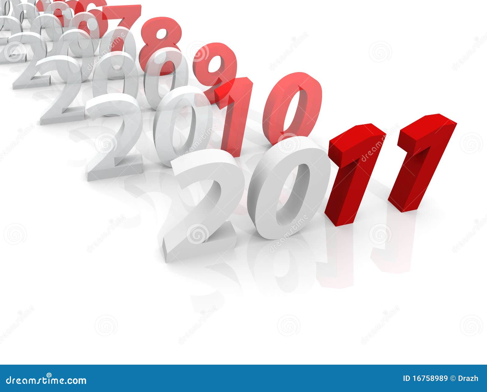 3D years till 2011 stock illustration. Illustration of decoration ...