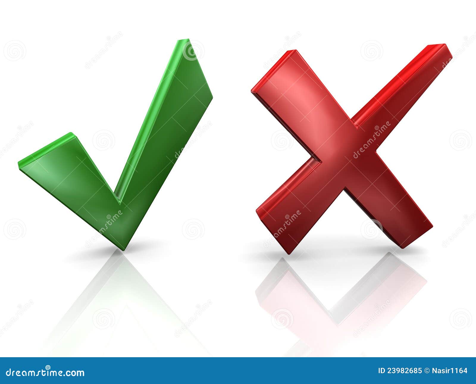 3d yes no choice stock illustration. Illustration of positive - 23982685