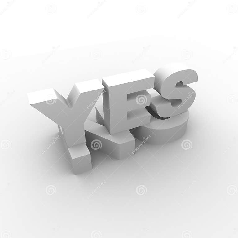 3D YES on NO illustration stock illustration. Illustration of white ...