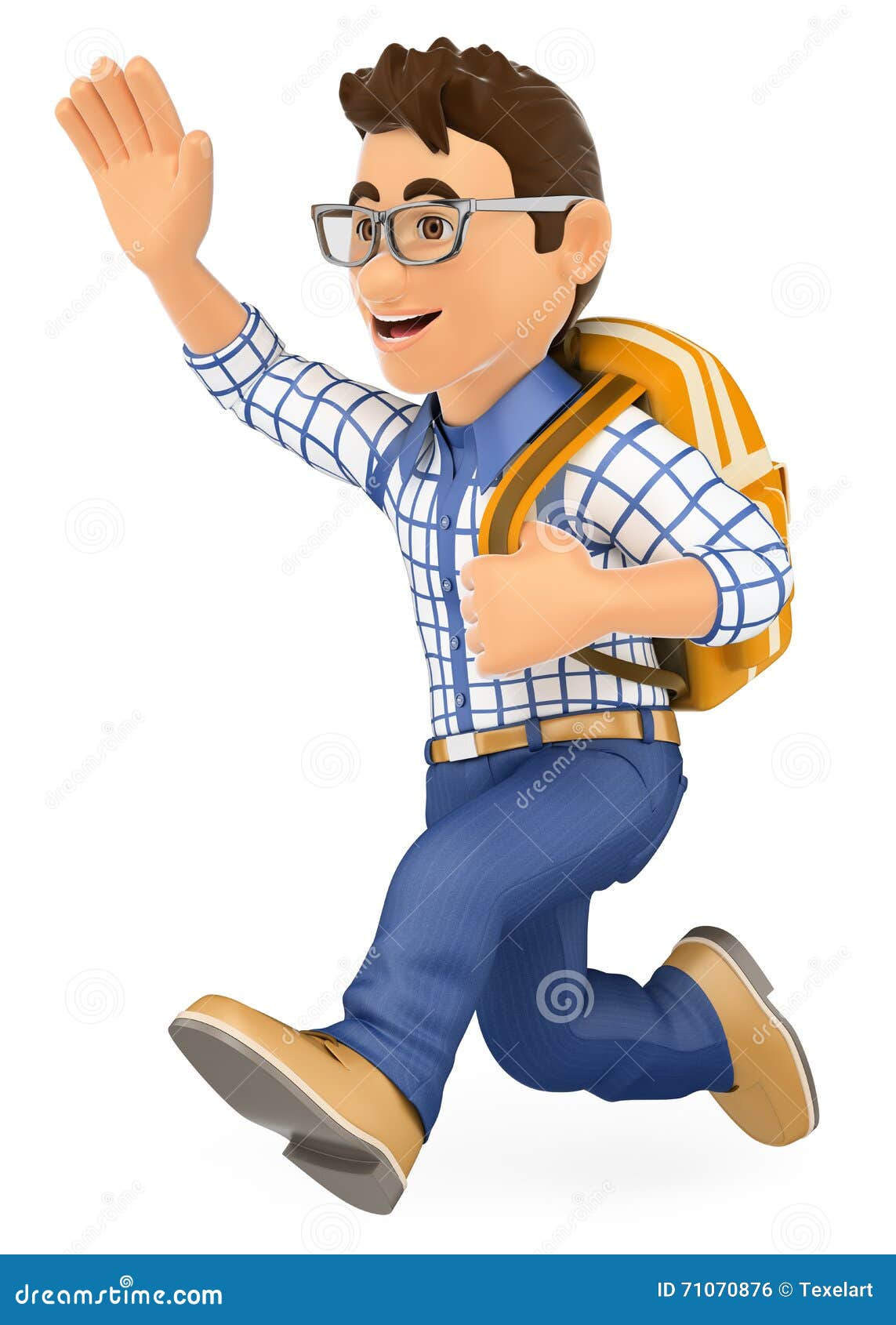 Male Student Running Stock Illustrations – 798 Male Student Running ...
