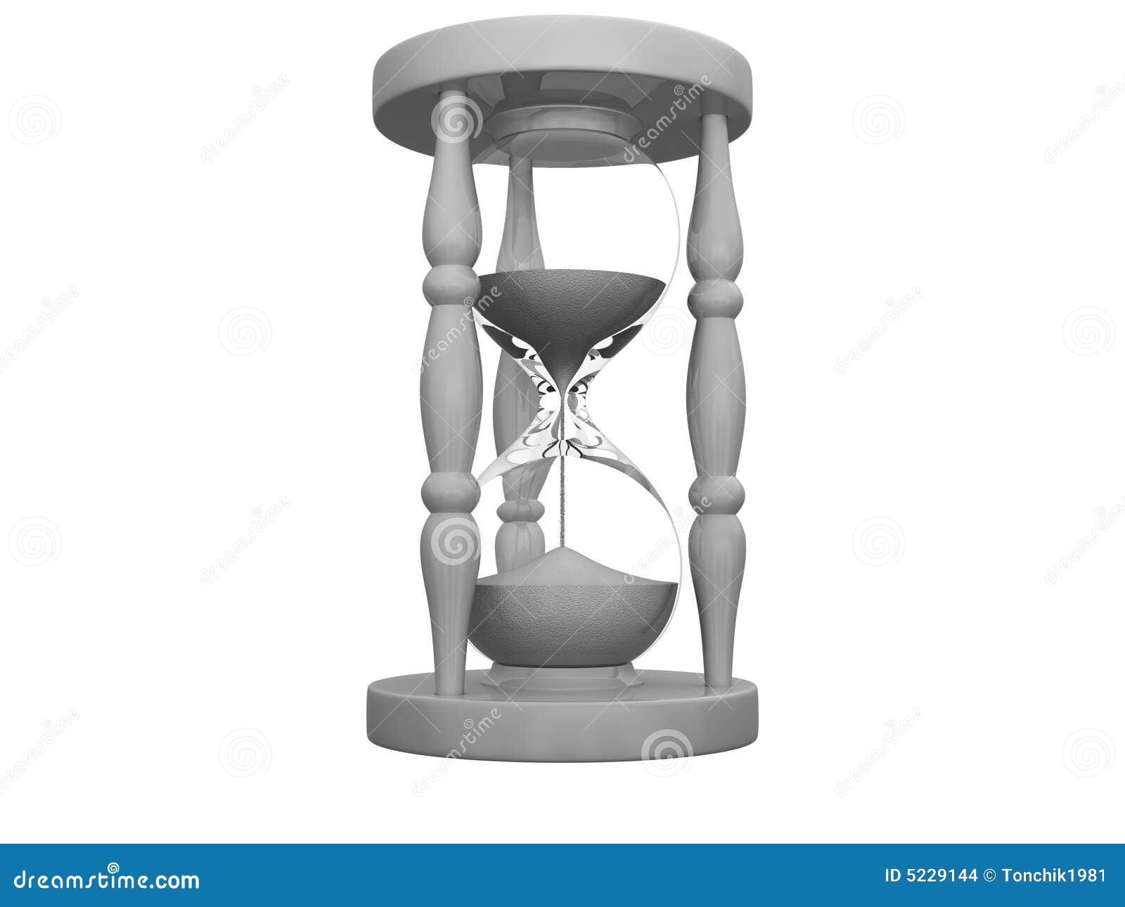 3D zandloper stock illustratie. Illustration of zand, teruggeven - 5229144