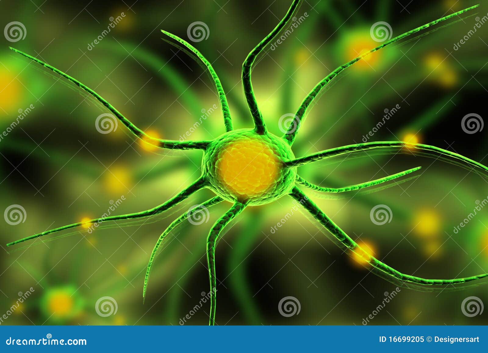 3d zenuwcel stock illustratie. Illustration of zwart - 16699205