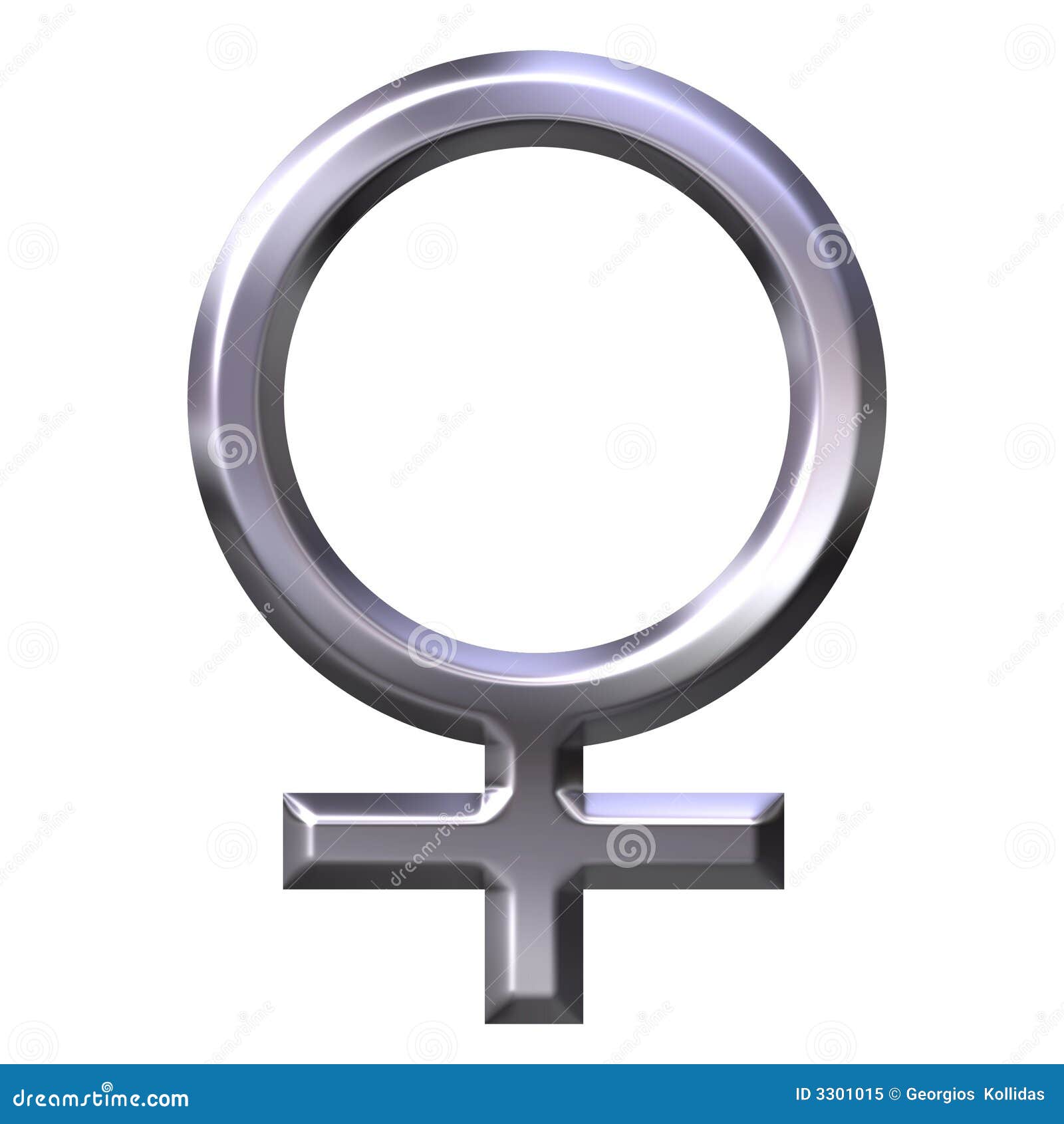 3D Zilveren Vrouwelijk Symbool Stock Illustratie - Illustration of ...