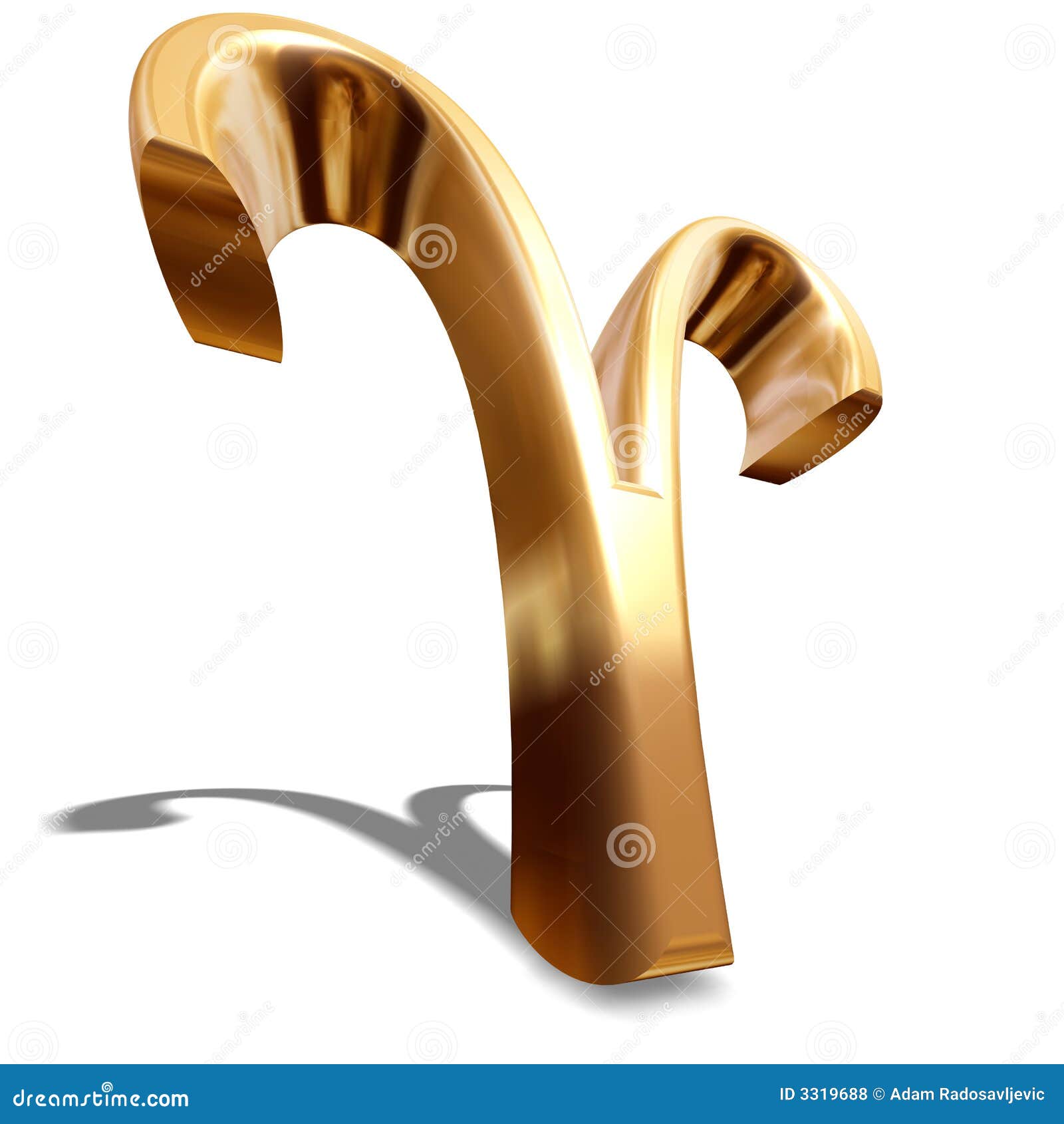 3D Zodiac Sign - Aries stock illustration. Illustration of telling ...