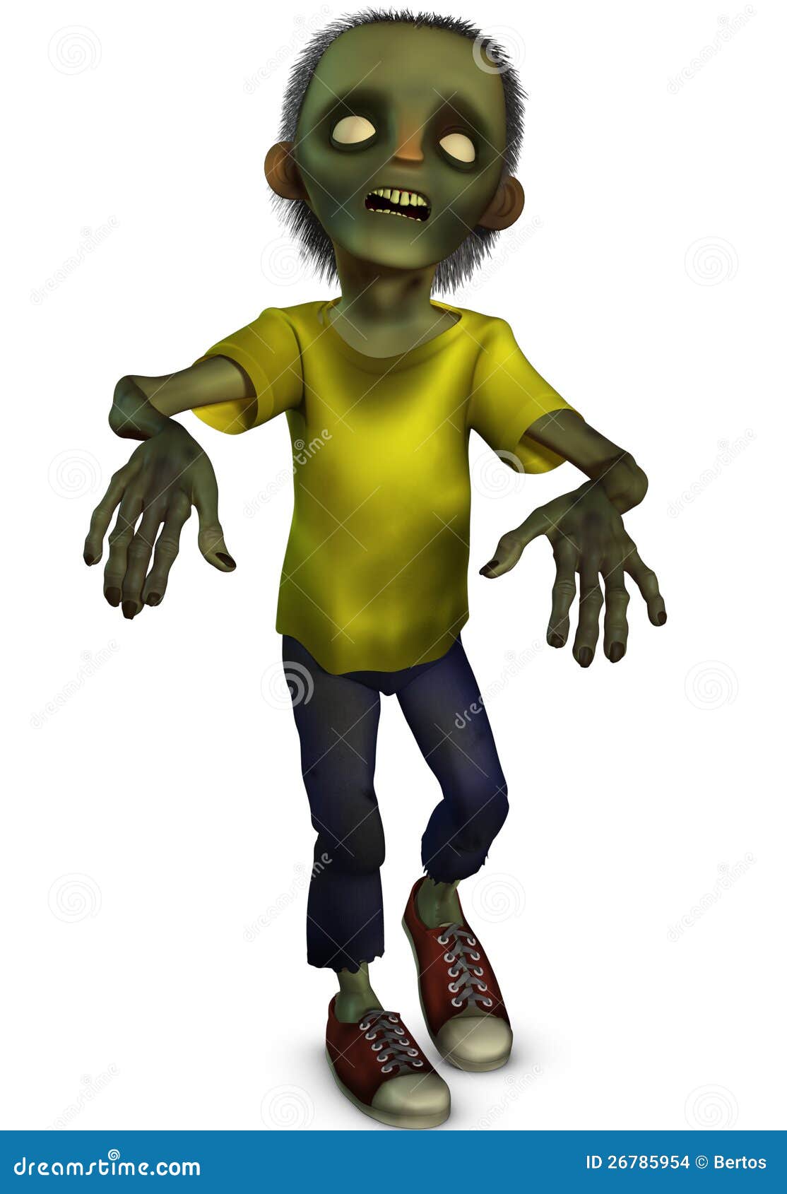 3d zombie stock illustration. Illustration of green, isolated - 26785954