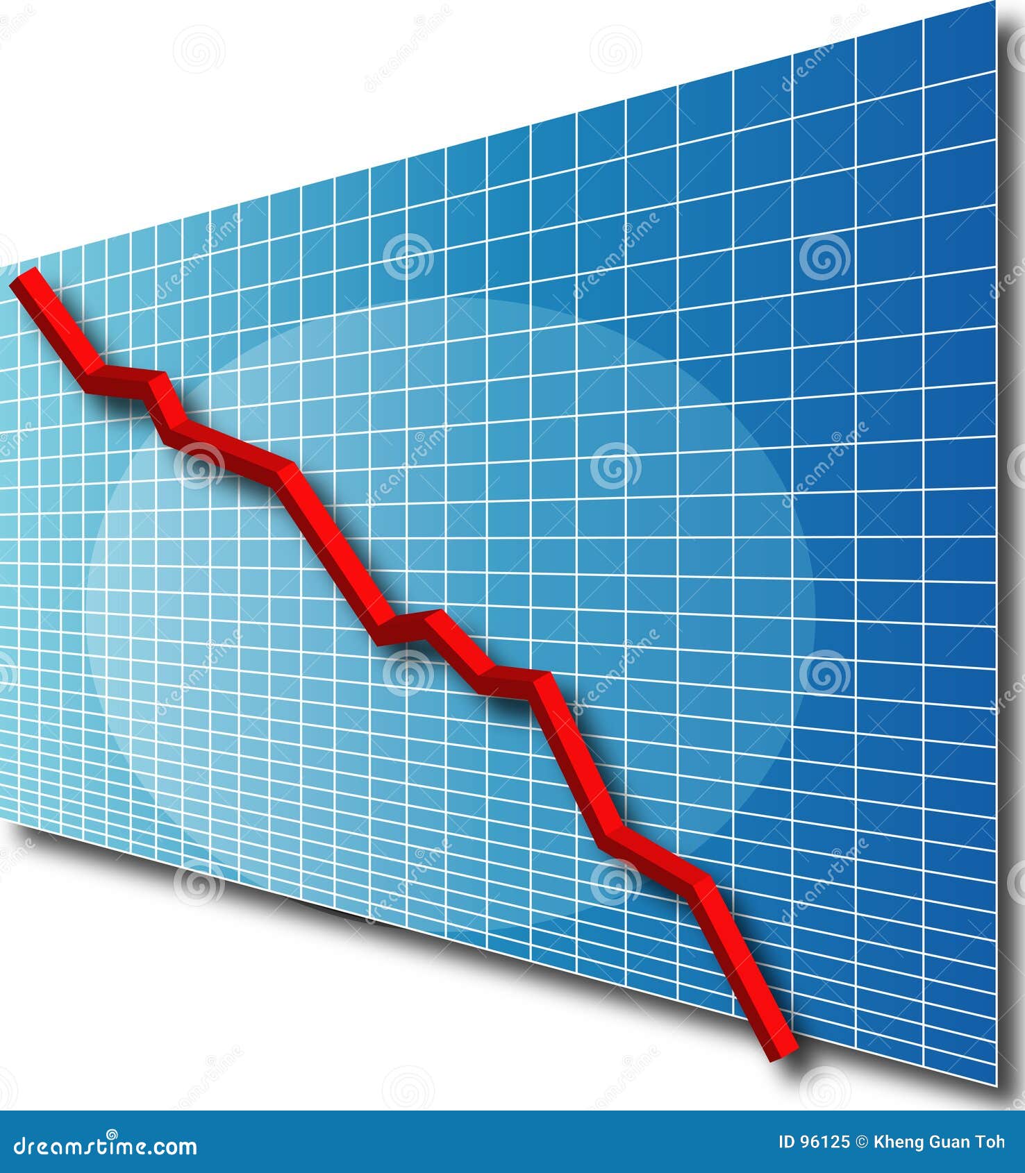 3dline going down stock illustration. Illustration of performance - 96125