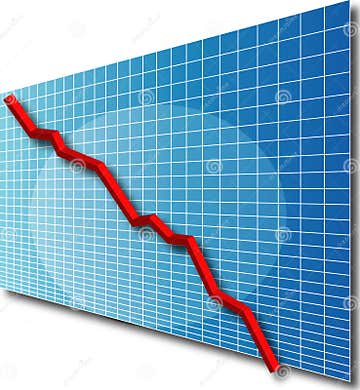 3dline going down stock illustration. Illustration of performance - 96125