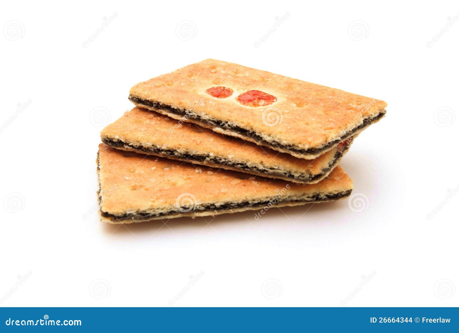 3pcs biscuits stock photo. Image of calories, gourmet - 26664344