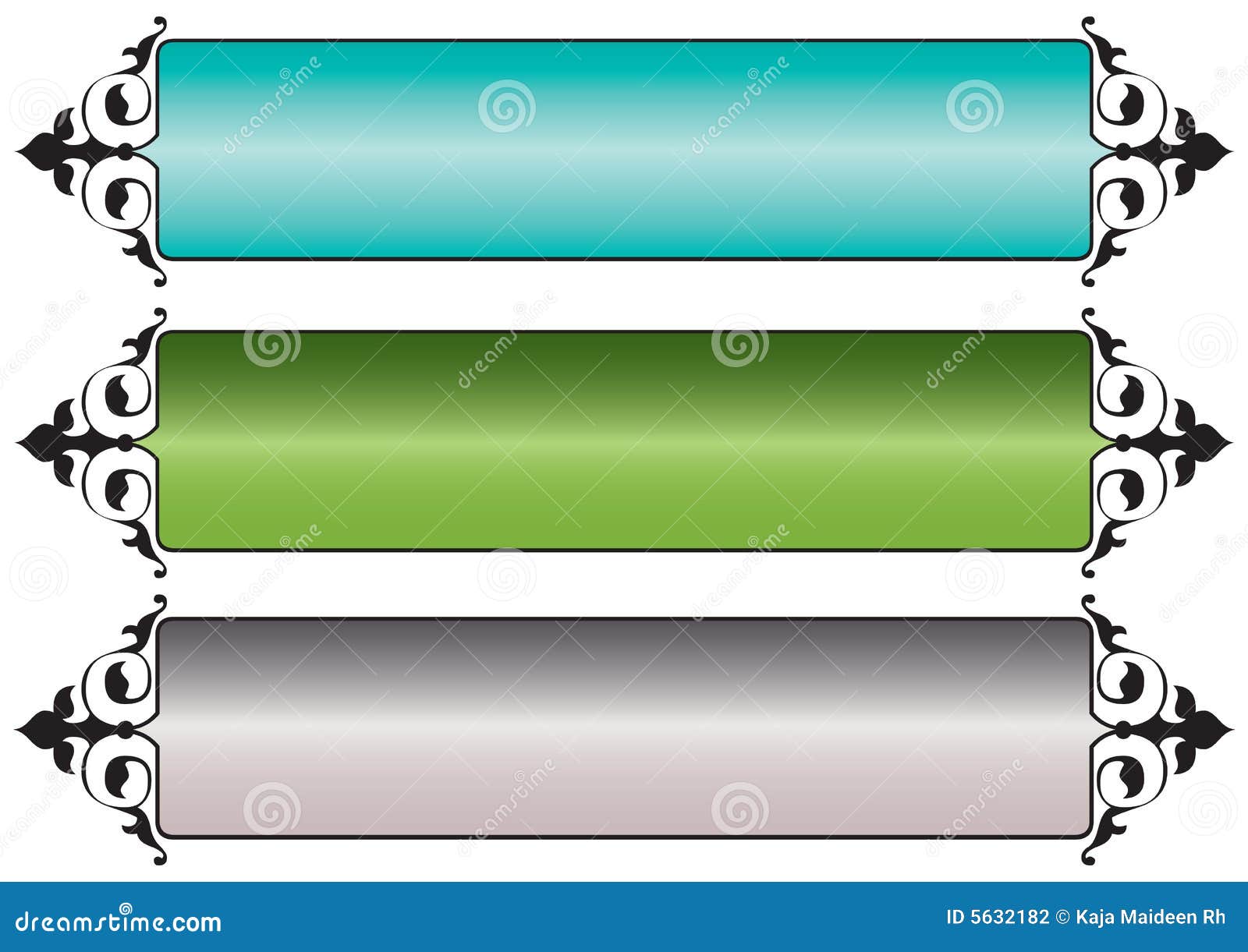 3set Classical Banner - Vector Stock Vector - Illustration of flourish ...