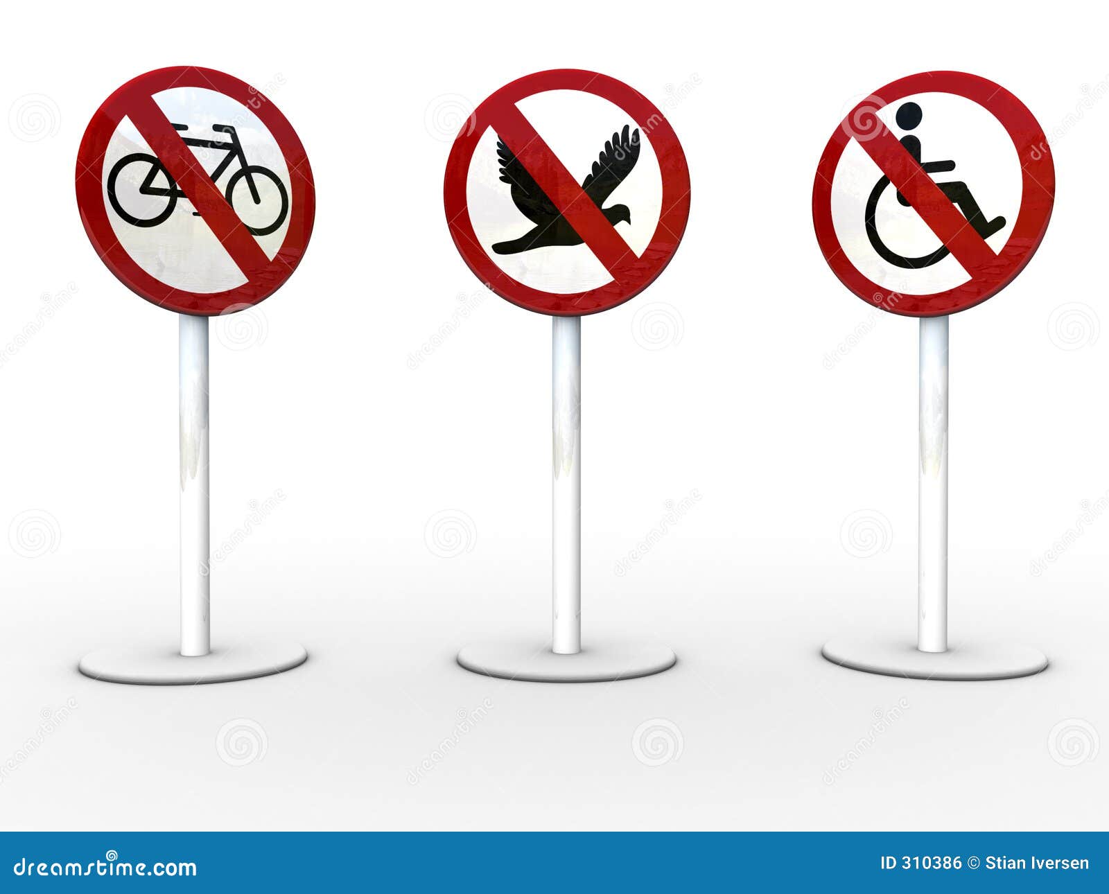 3signs-1 stock illustration. Illustration of dsmax, pole - 310386